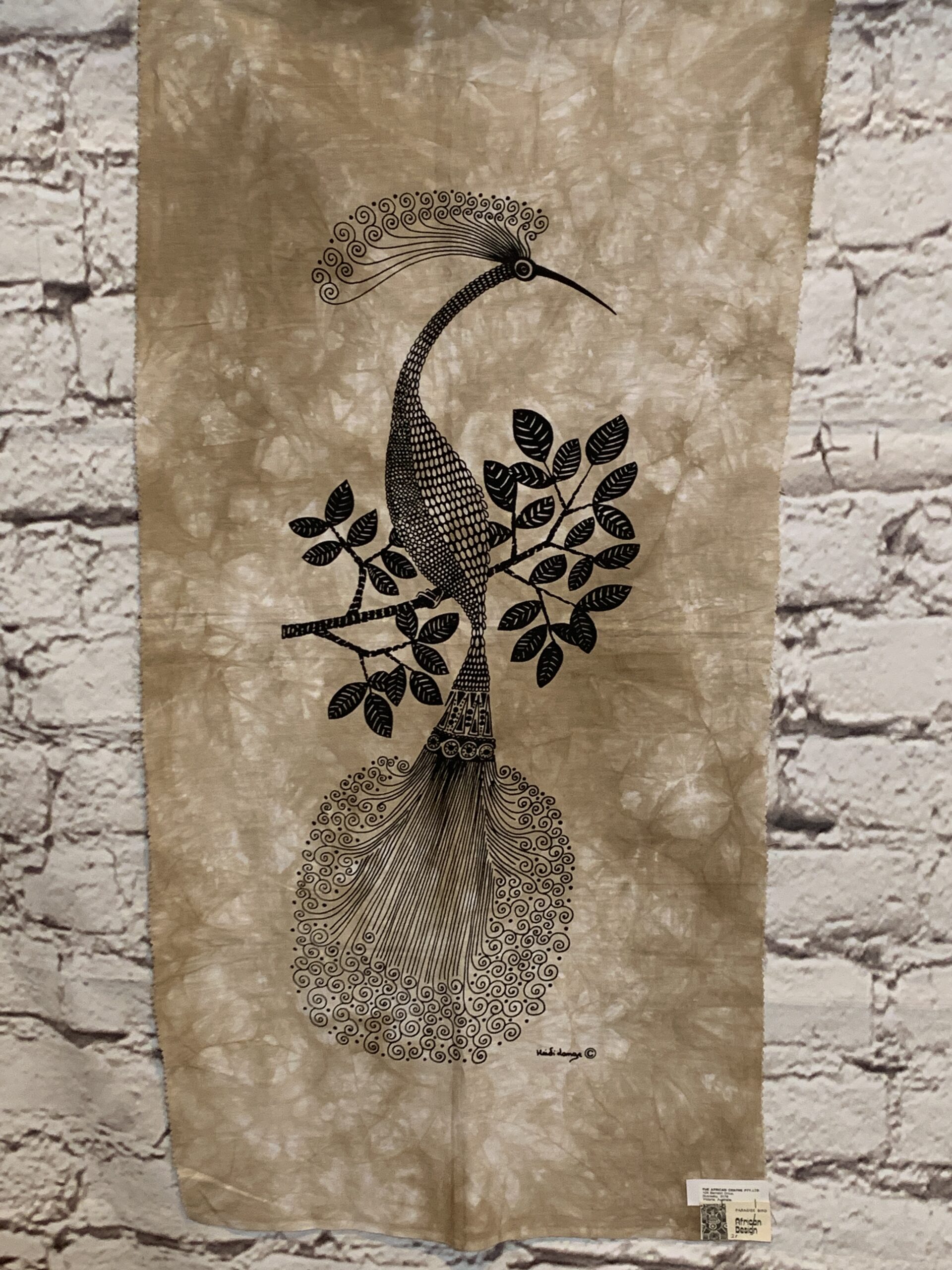 Heidi Lange designed Batik Paradise Bird 91x45cm - Vintage Keepsakes