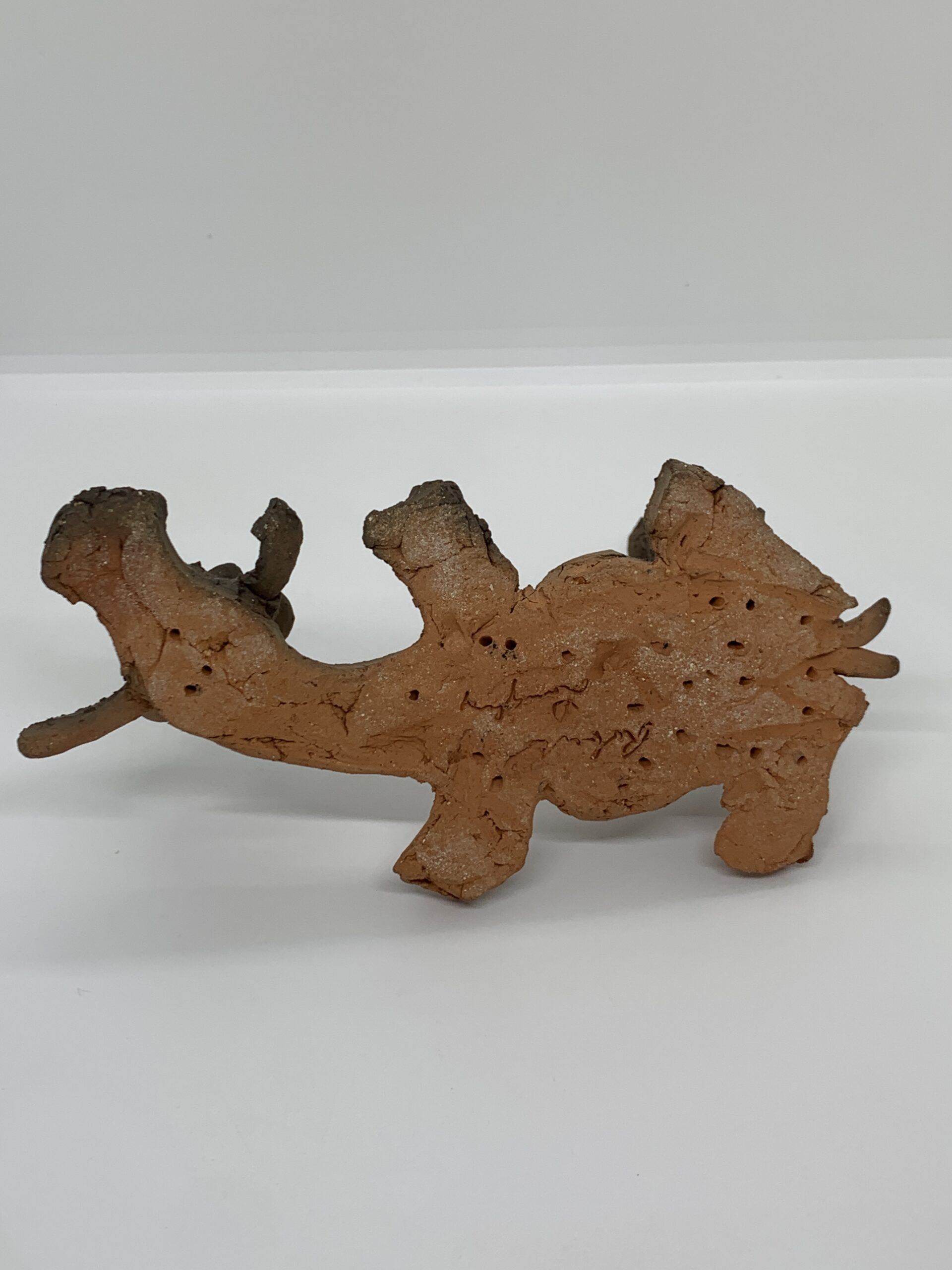 Robert Langley Hand Formed Australian Pottery Cow 17cm (incised ...