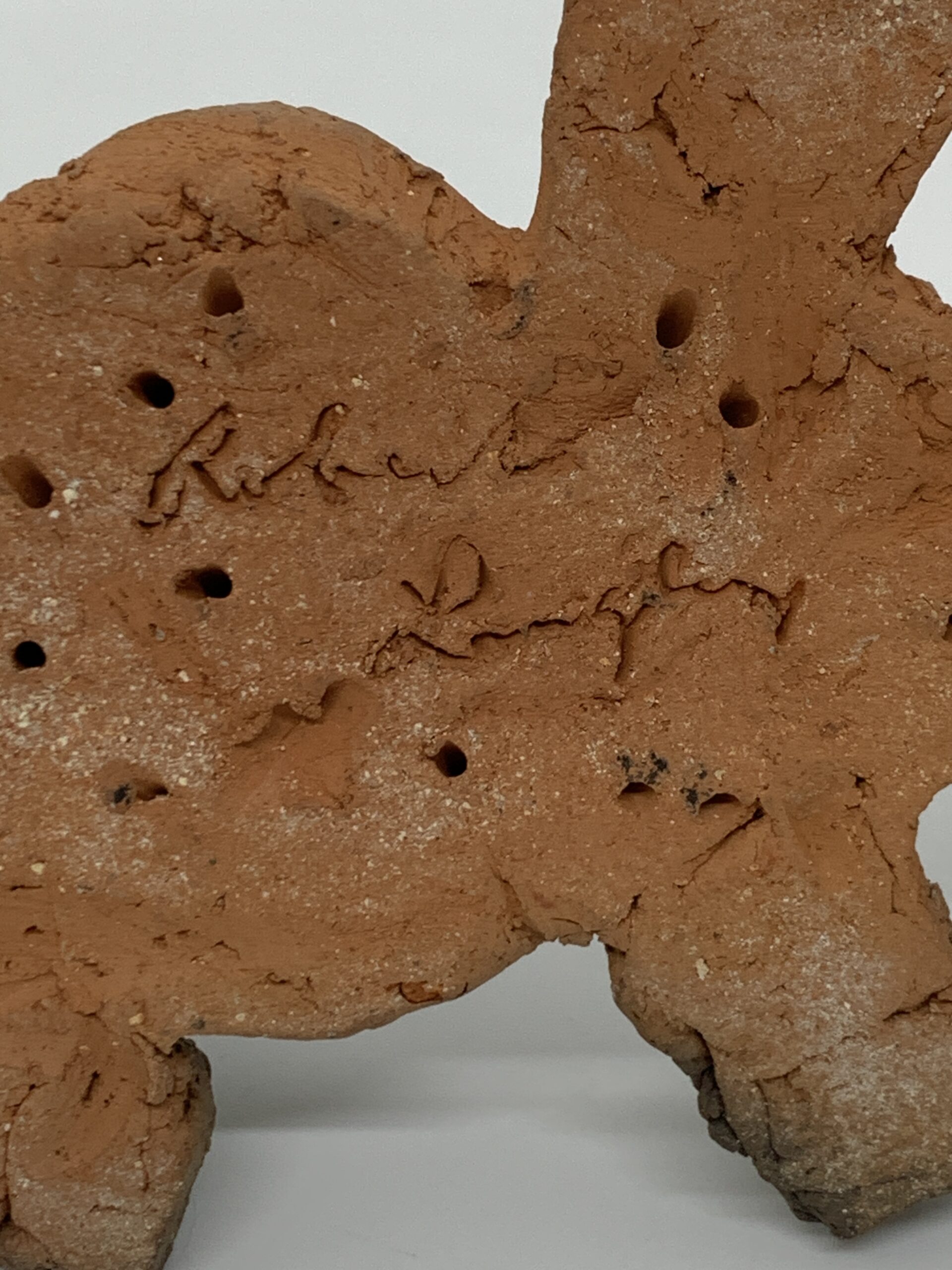 Robert Langley Hand Formed Australian Pottery Cow 17cm (incised ...