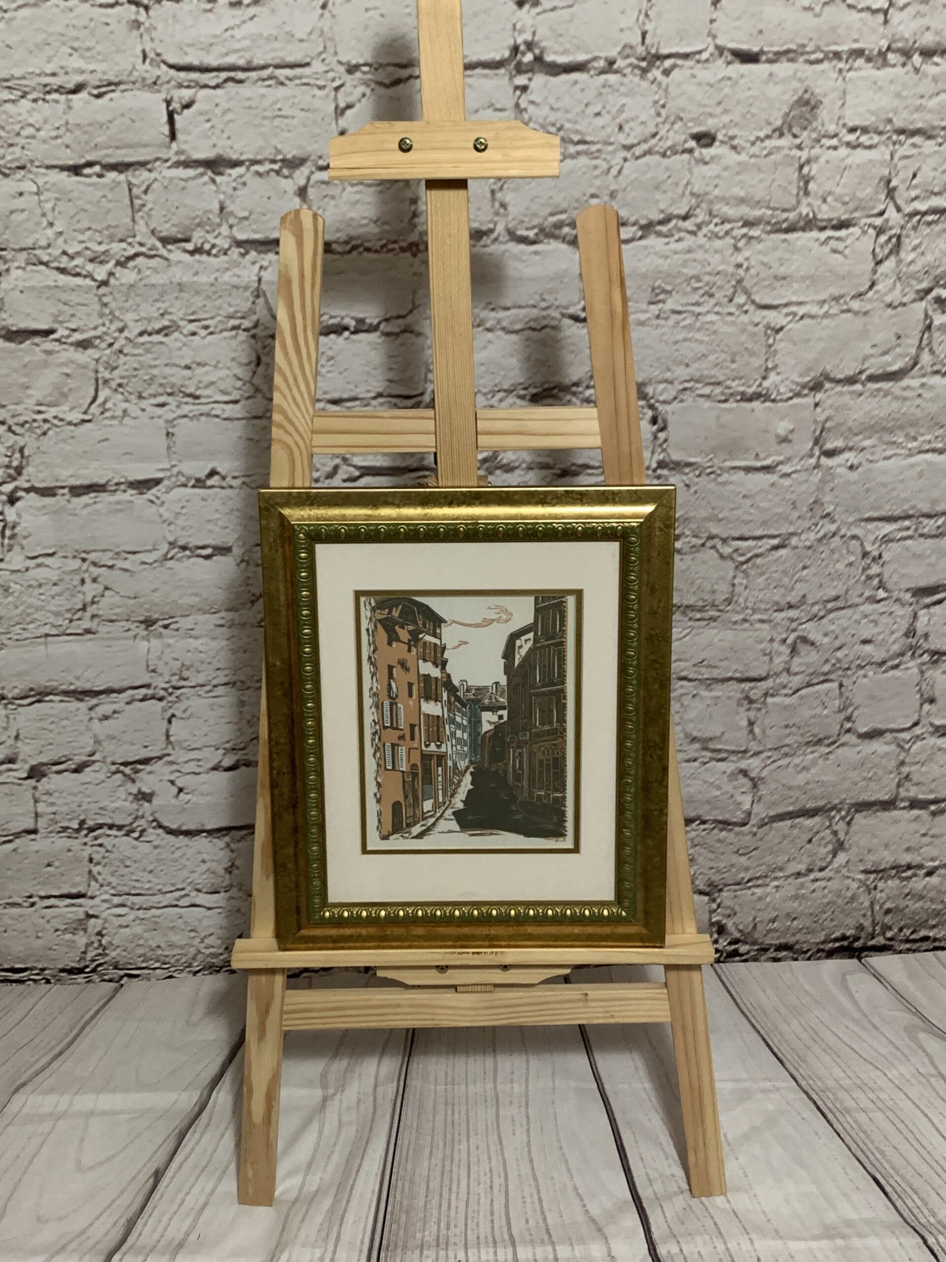 Street Scene Block Print 44x36cm - Vintage Keepsakes