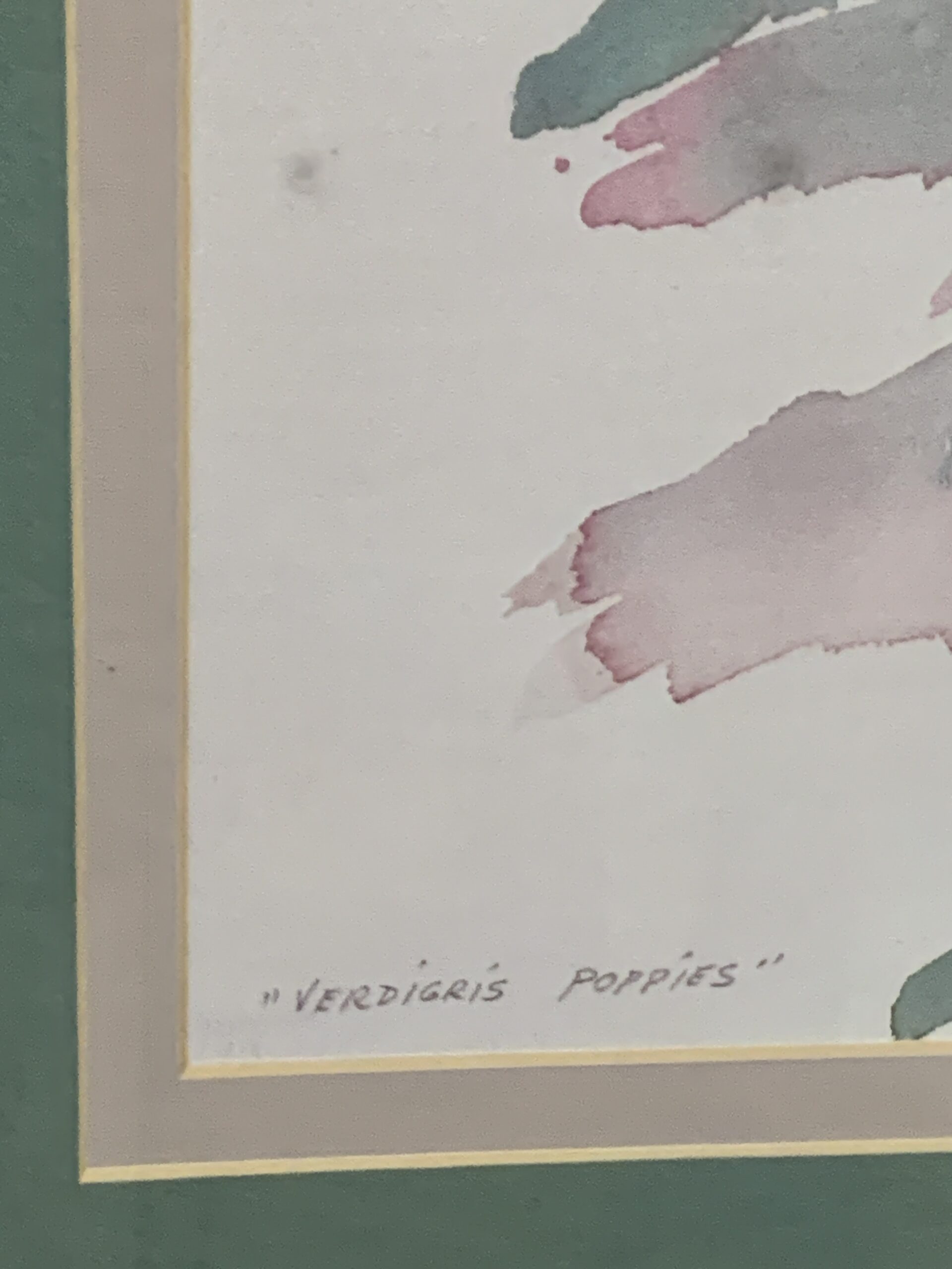 Vintage Henry Howells - Veridigris Poppies - 76x100cm - Vintage Keepsakes