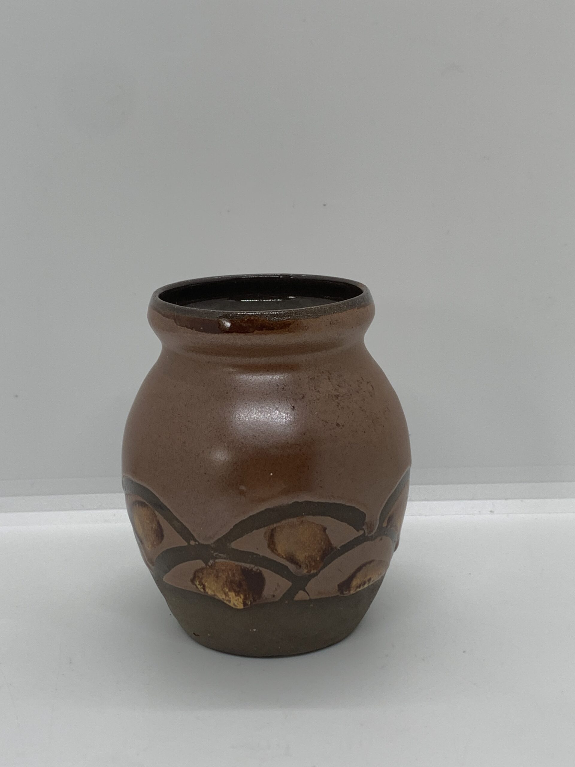 Brown Dyson Aust Pottery Vase 10cm - Vintage Keepsakes