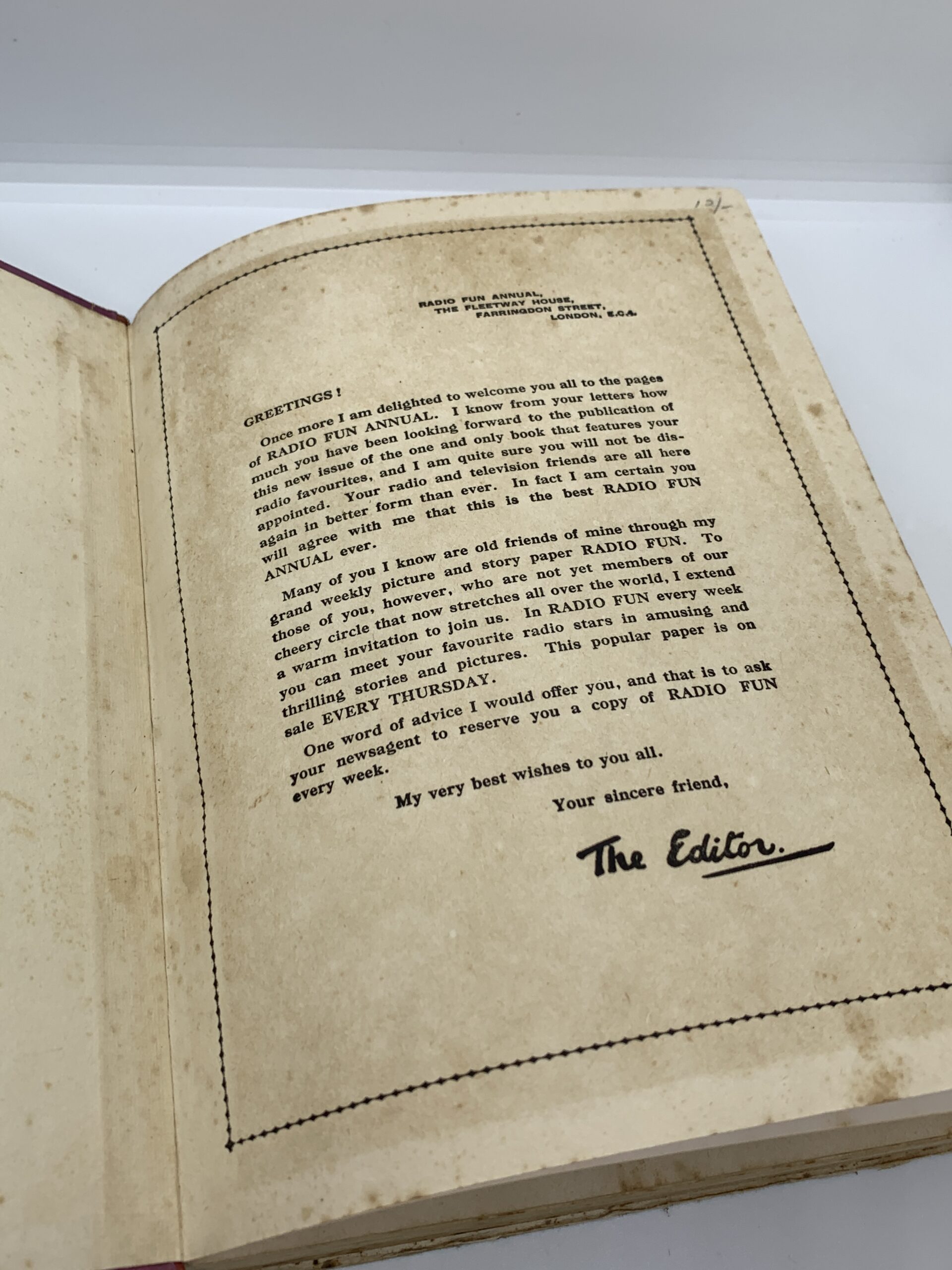 Radio Fun Annual 1953 Book - Vintage Keepsakes