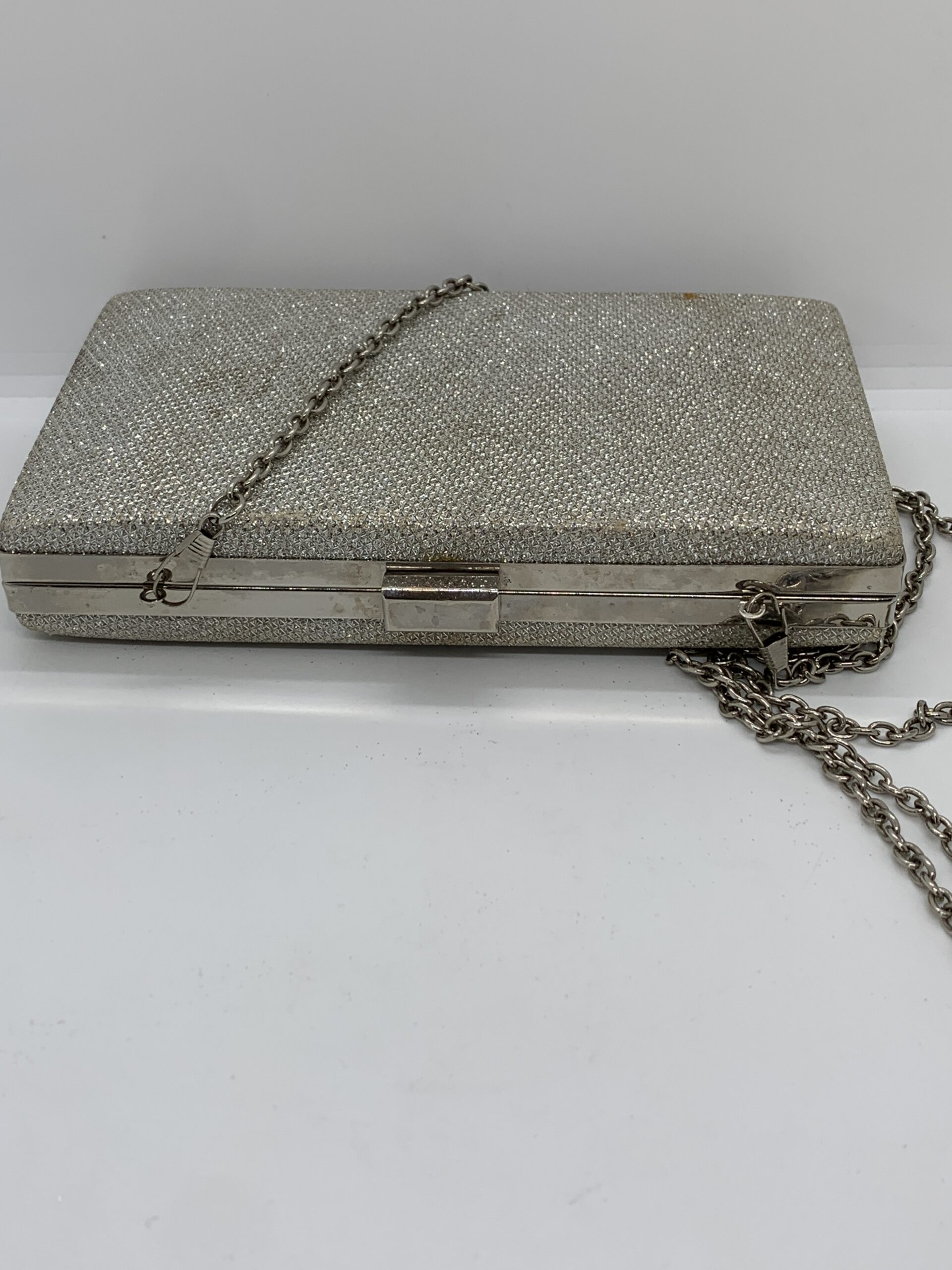 Silver Purse (made for Strandbags) with Chain 19x12cm (AF) - Vintage ...