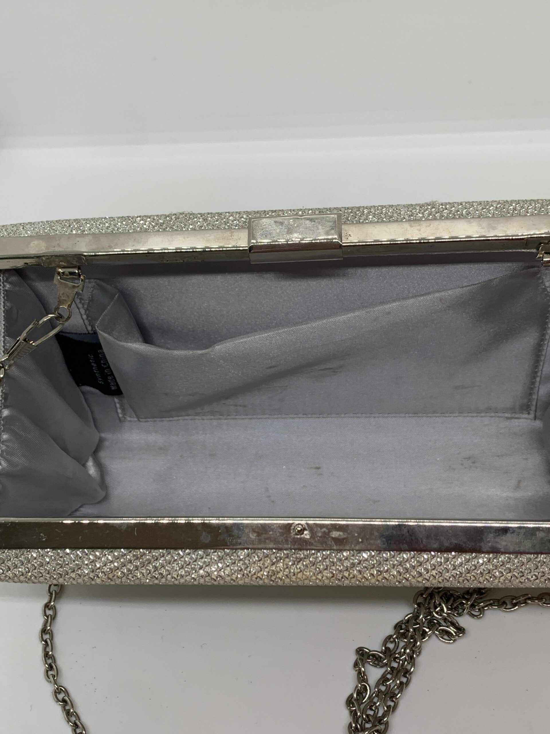 Silver Purse (made for Strandbags) with Chain 19x12cm (AF) - Vintage ...
