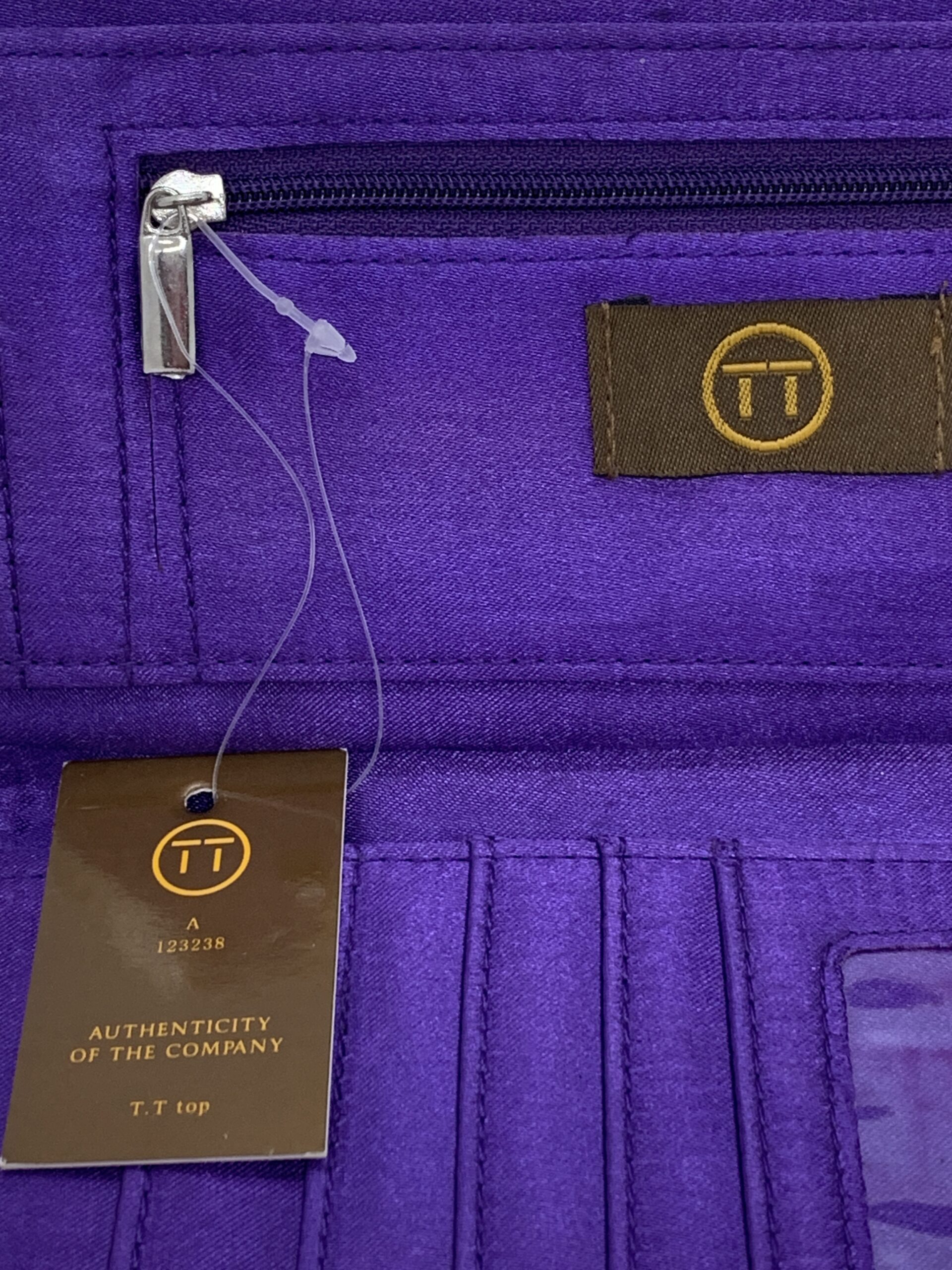 TT (brand) Purple Wallet Purse 20x10cm - Vintage Keepsakes