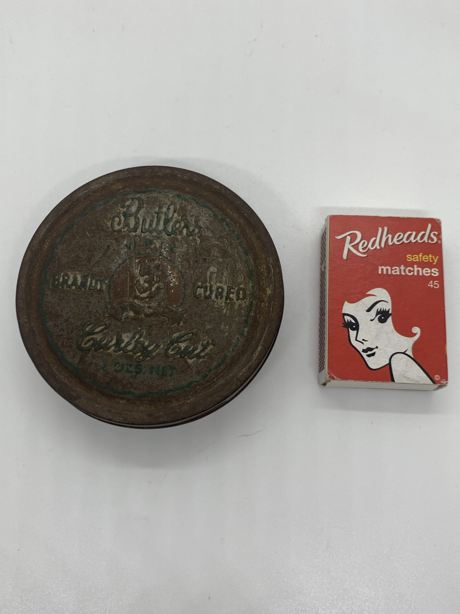 Butlers Curly Cut Tobacco Round Tin - AF - Vintage Keepsakes