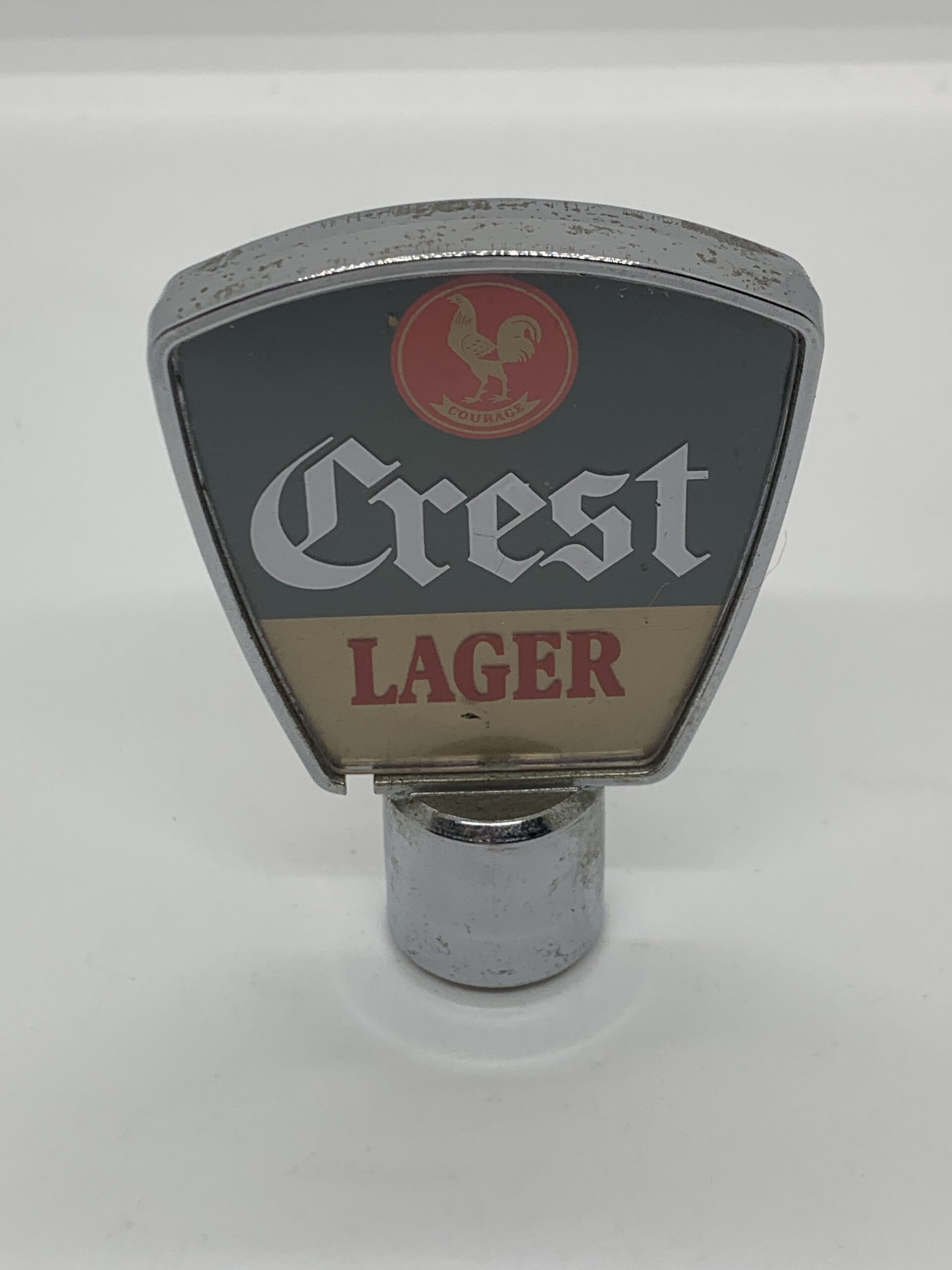 Crest Lager Tap Topper 8cm - Vintage Keepsakes