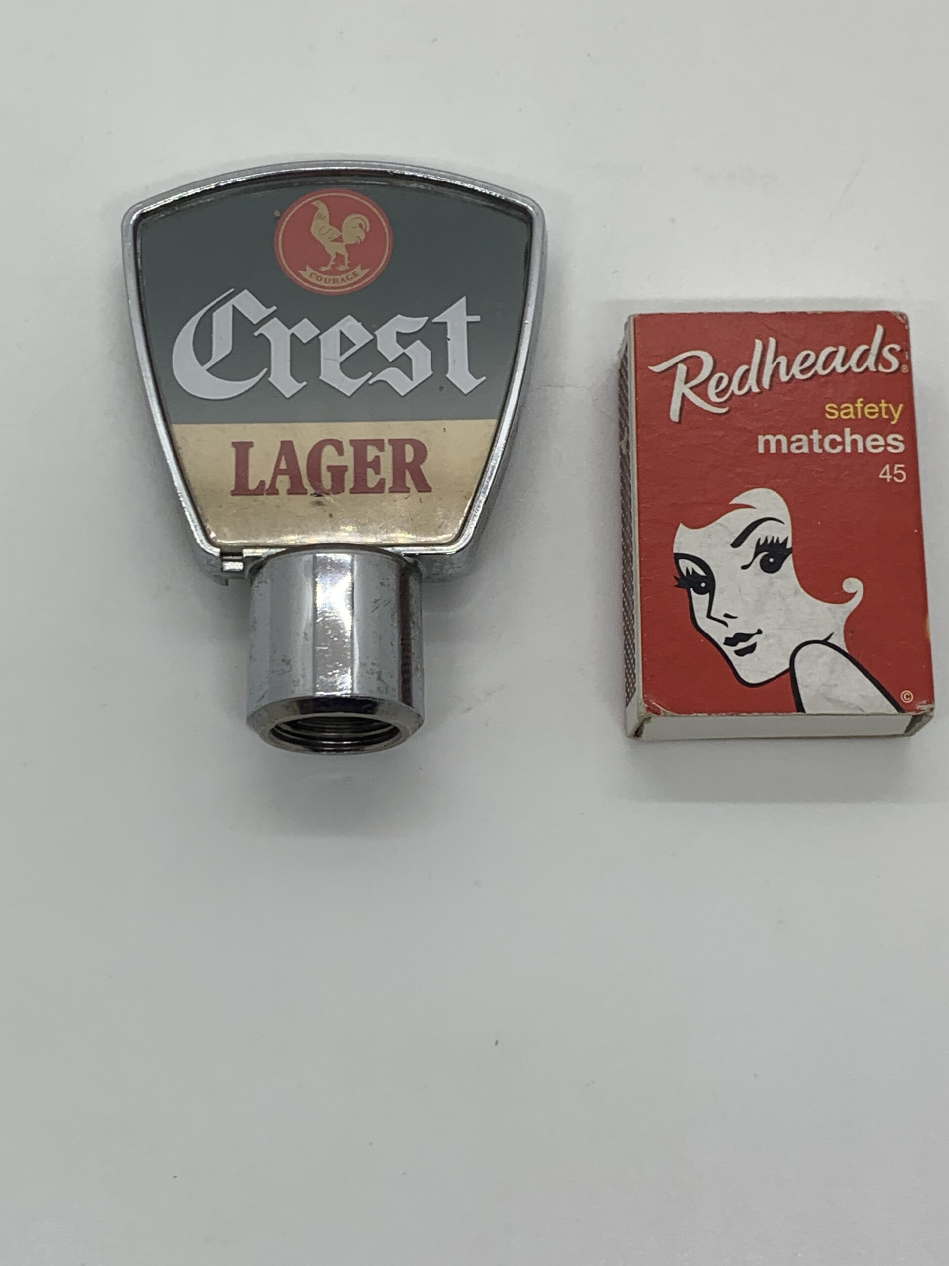 Crest Lager Tap Topper 8cm - Vintage Keepsakes