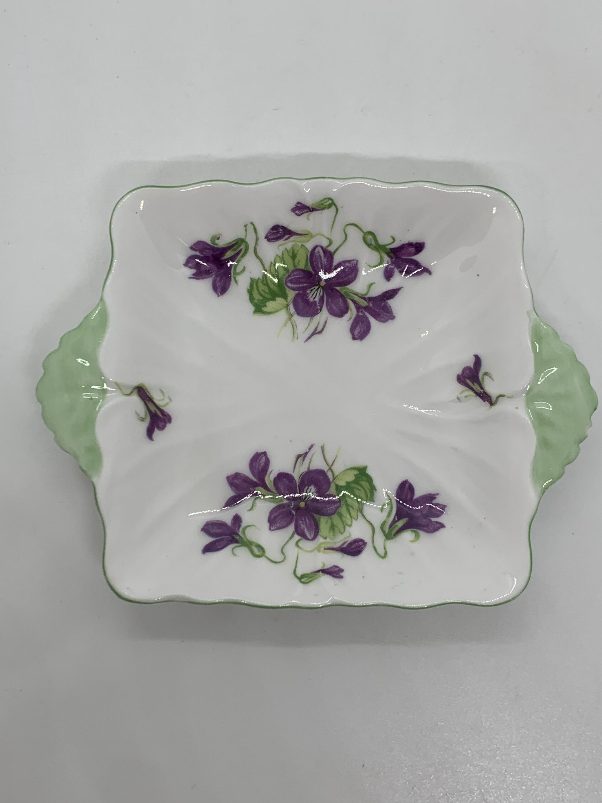 Shelley Fine Bone China Viola Square Dish 9.5cm (tiny chip) - Vintage ...