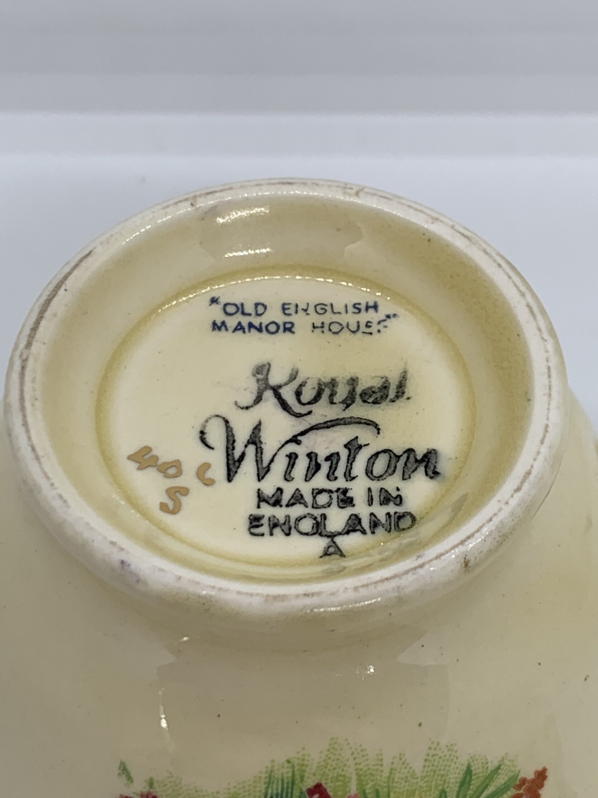 Vintage Royal Winton Old English Manor House Tennis Set - Vintage Keepsakes