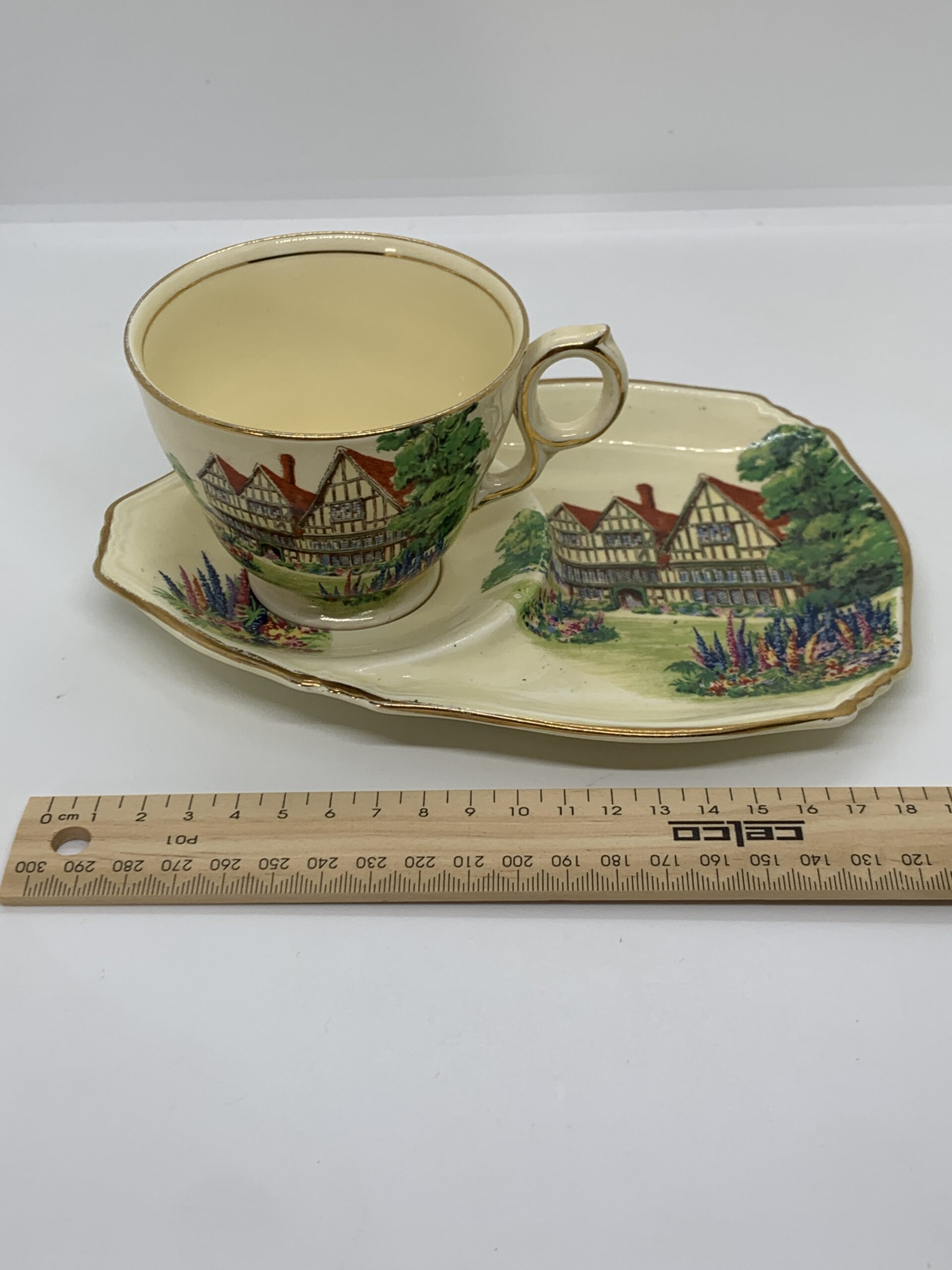 Vintage Royal Winton Old English Manor House Tennis Set - Vintage Keepsakes