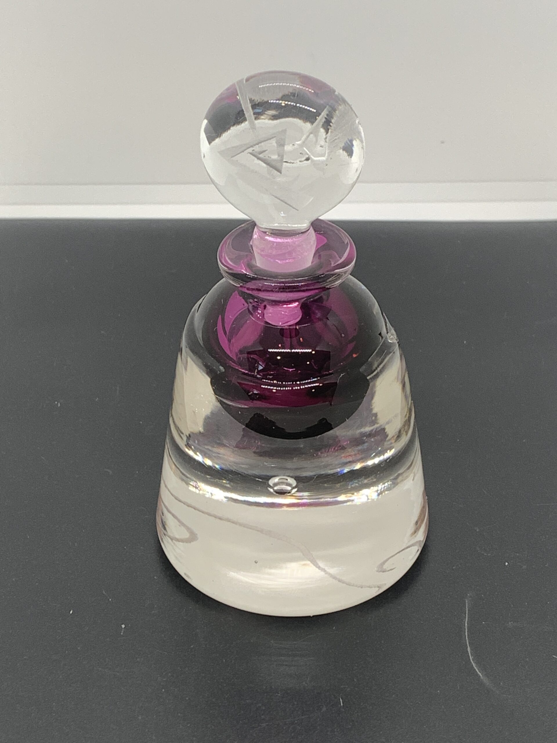 Cathie Jordan Australian Art Glass Perfume Bottle 12cm - Vintage Keepsakes