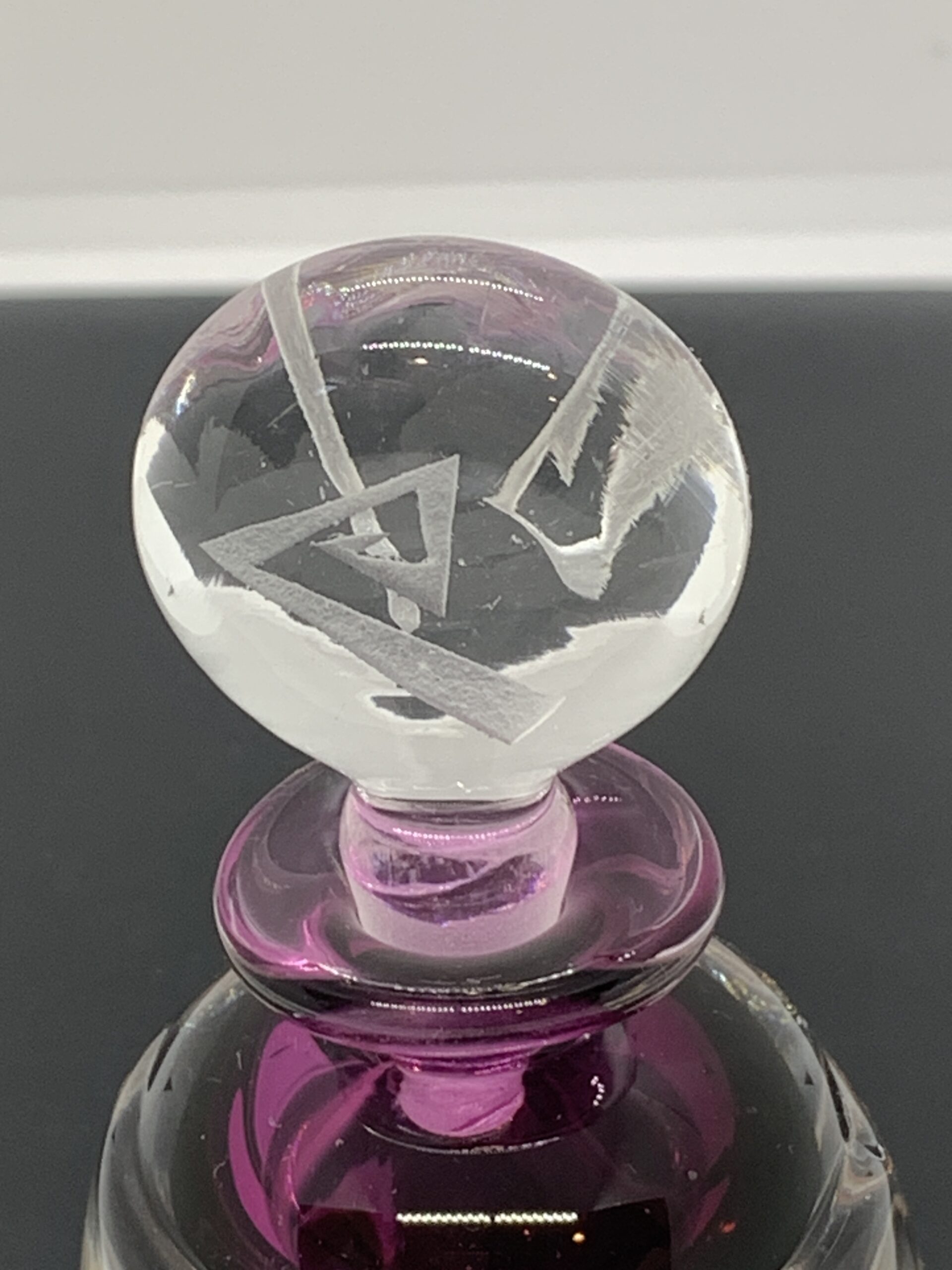 Cathie Jordan Australian Art Glass Perfume Bottle 12cm - Vintage Keepsakes