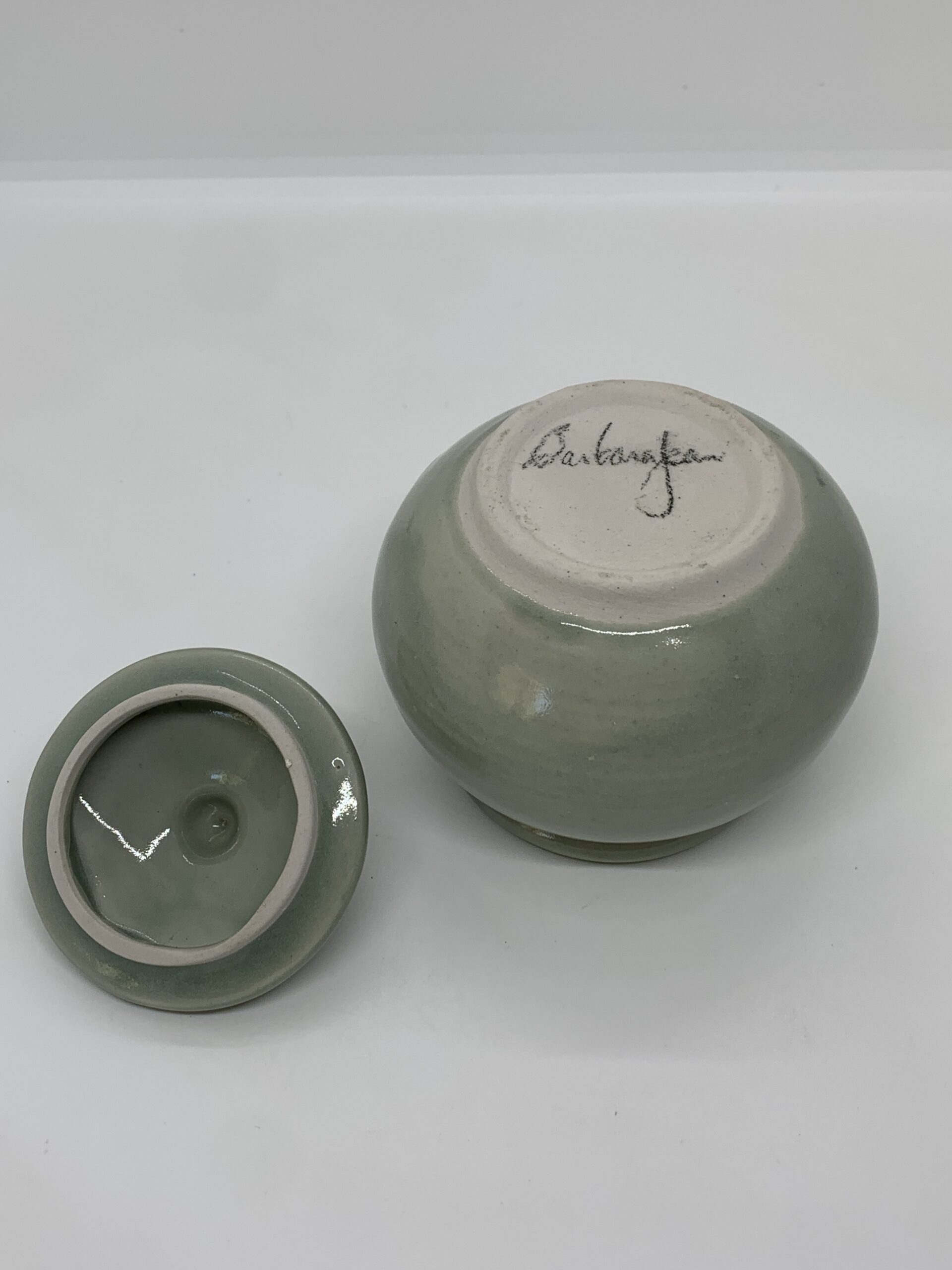 Barbara Jean Pottery Lidded Sugar Bowl 10cm (marked on base) - Vintage ...