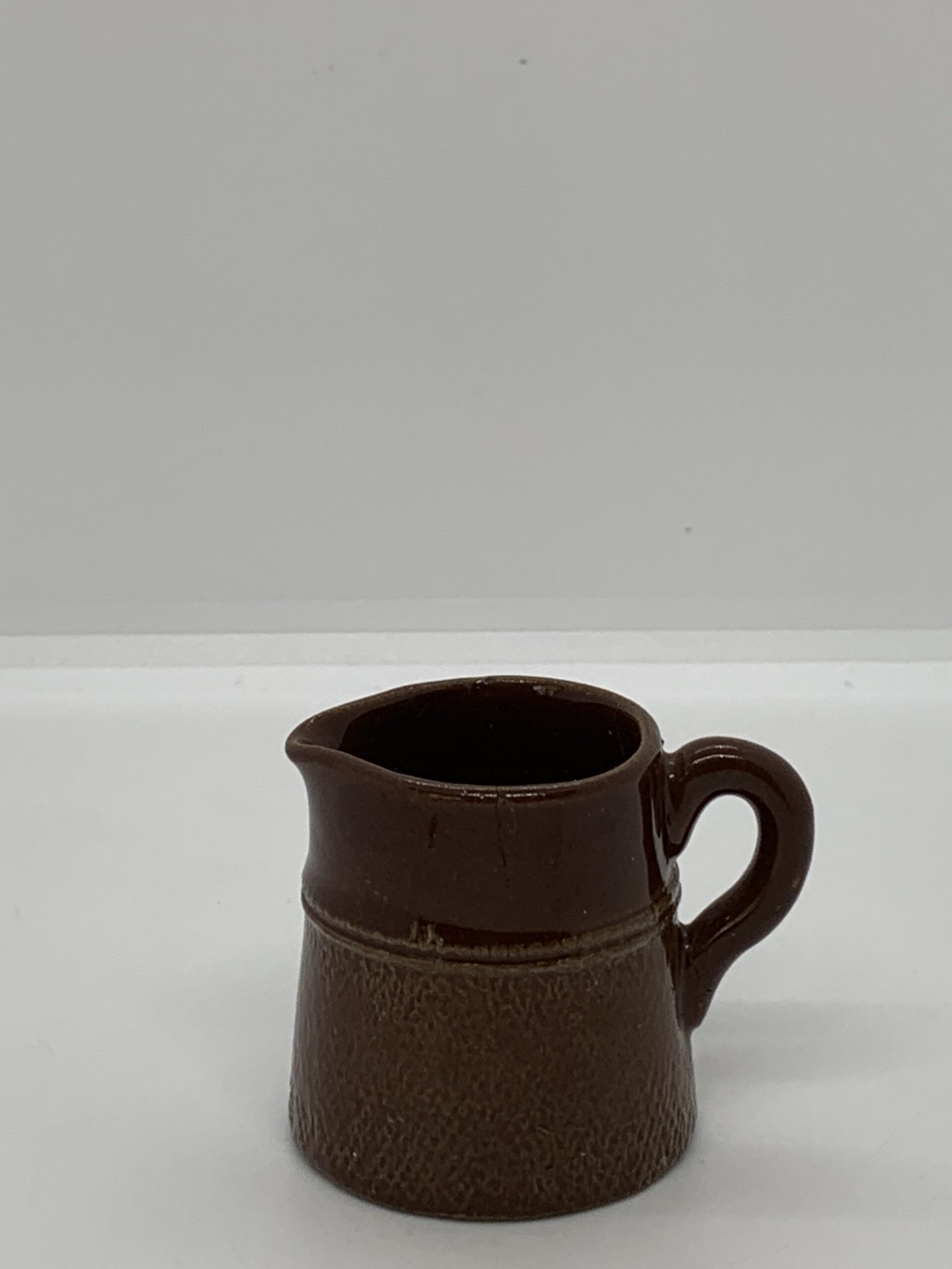 Small Brown (unmarked) Jug 5.5cm - Vintage Keepsakes