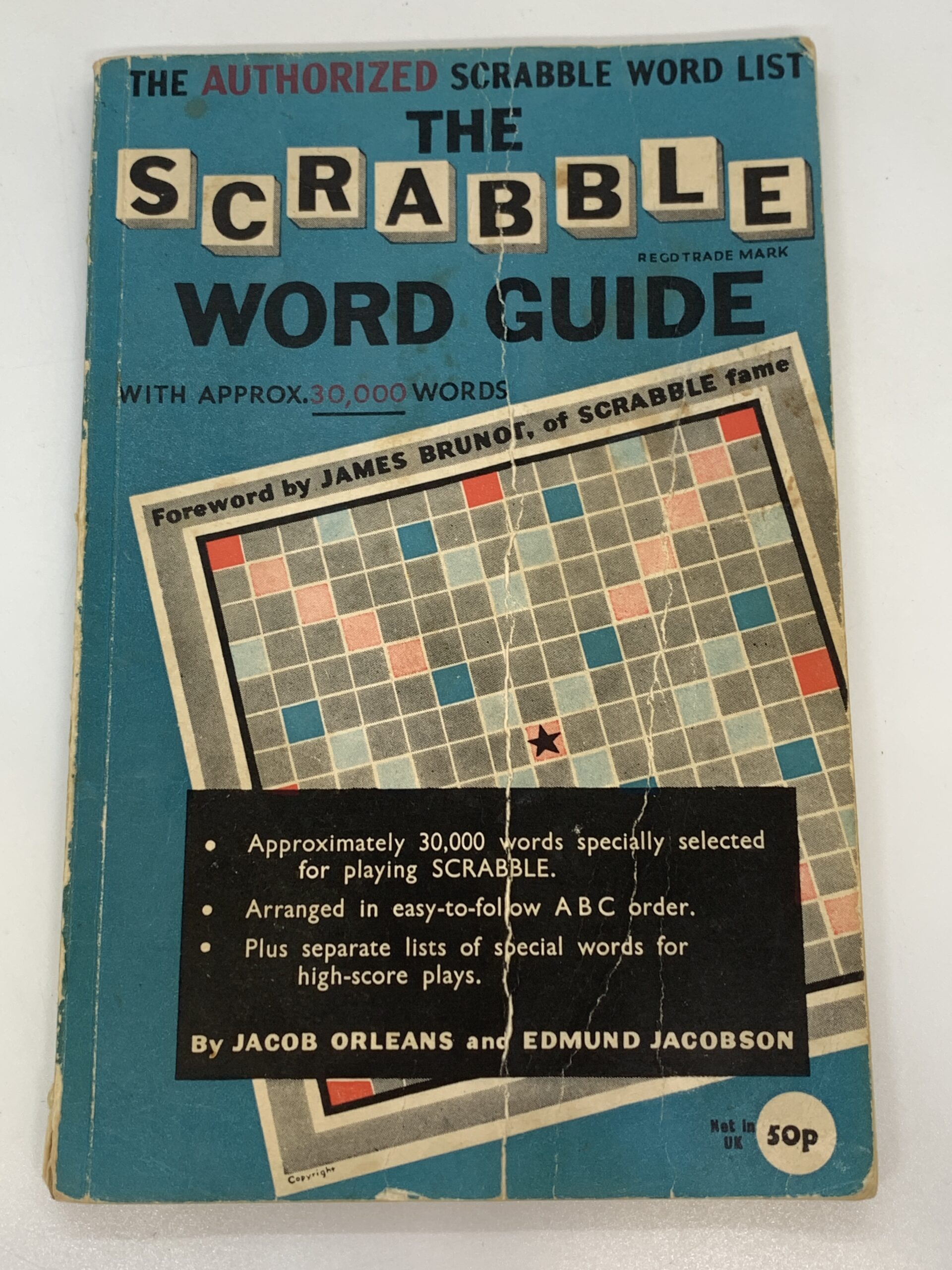 Vintage The Scrabble Word Guide Book and 4 Wooden Tile Holders ...