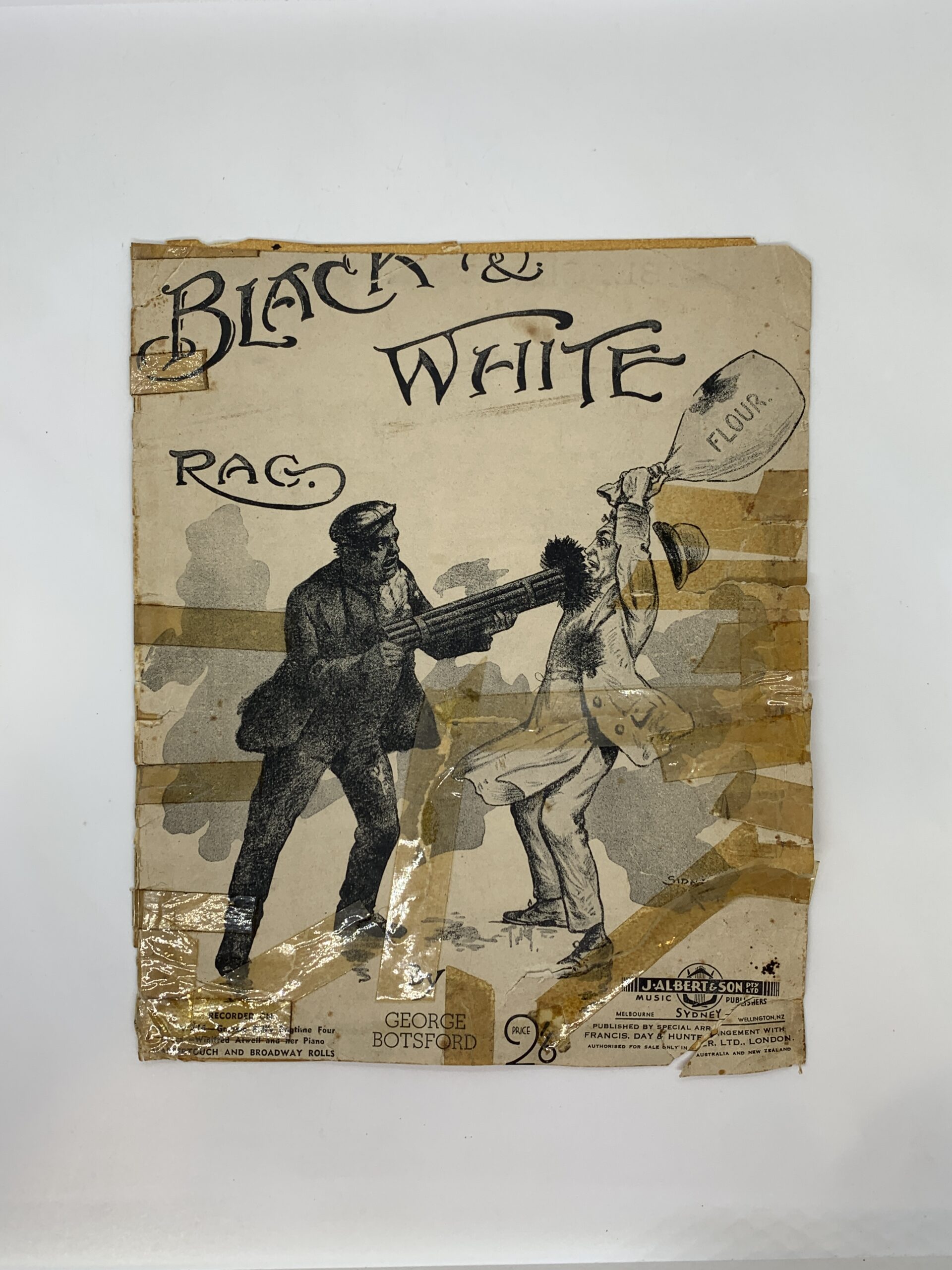 Black and White Rag Music Sheet by George Botsford AF - Vintage Keepsakes
