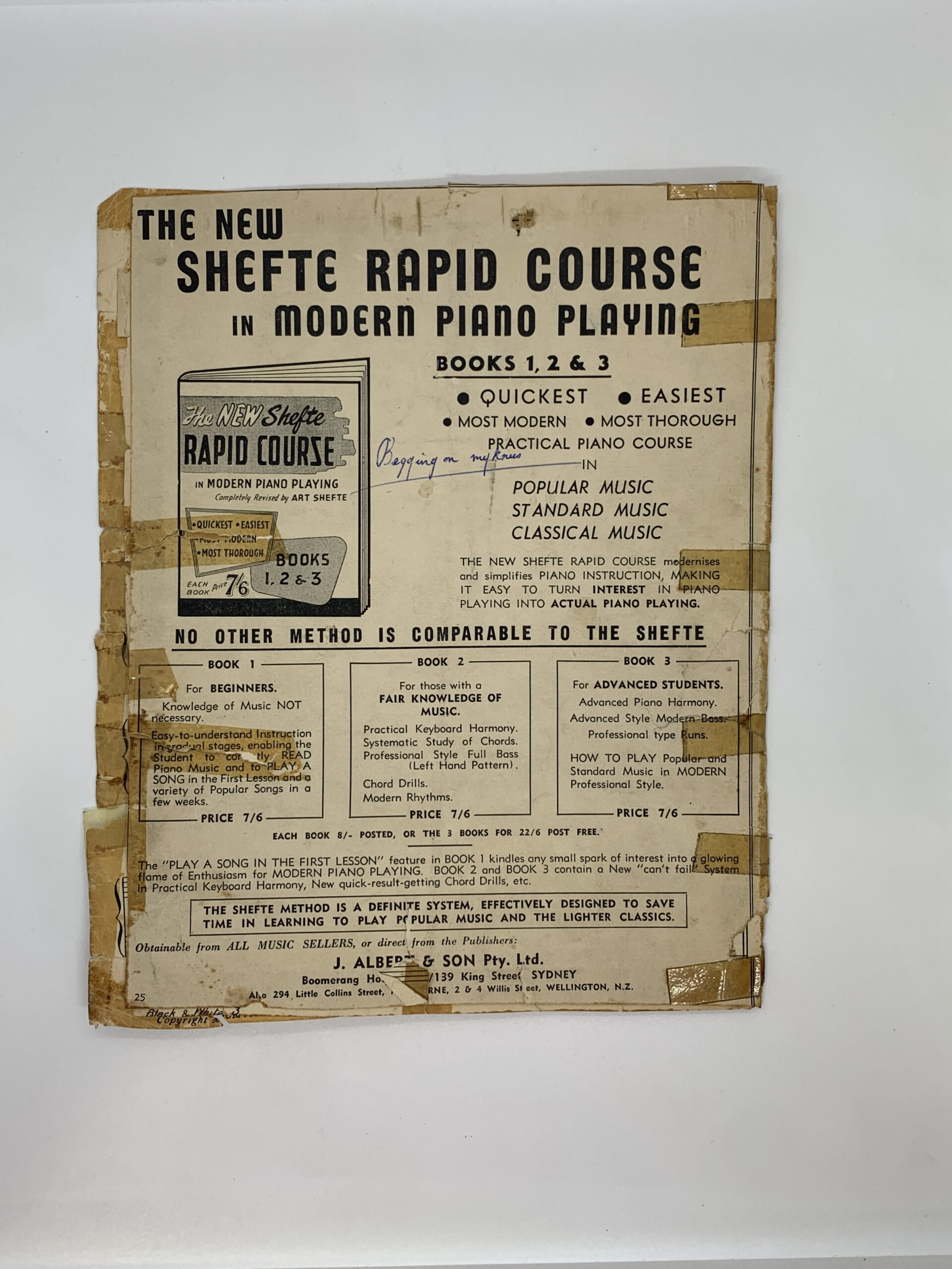 Black and White Rag Music Sheet by George Botsford AF - Vintage Keepsakes