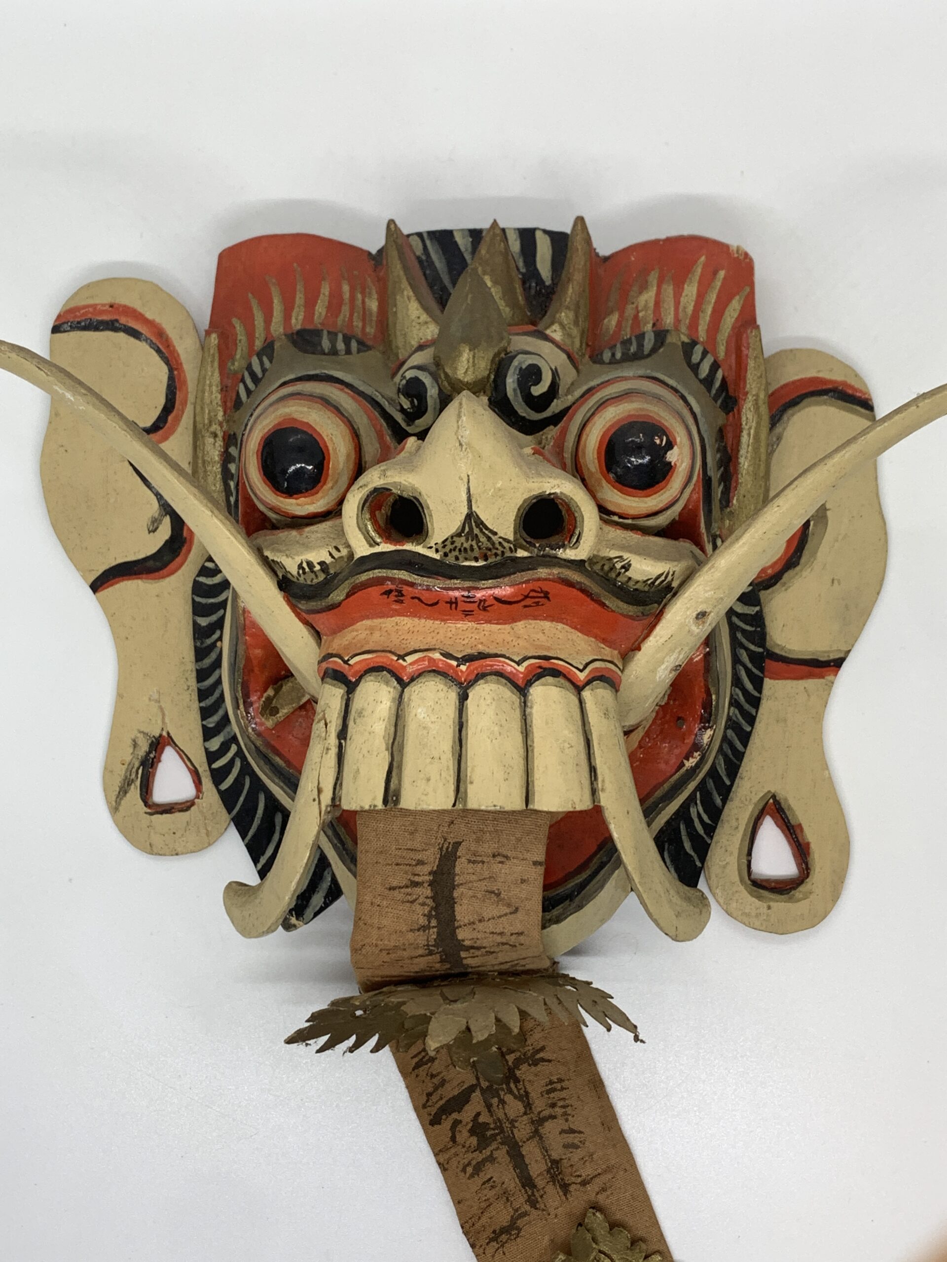 Vintage Balinese Rangda Barong Hand Made Mask with Tongue Wall Hanging ...