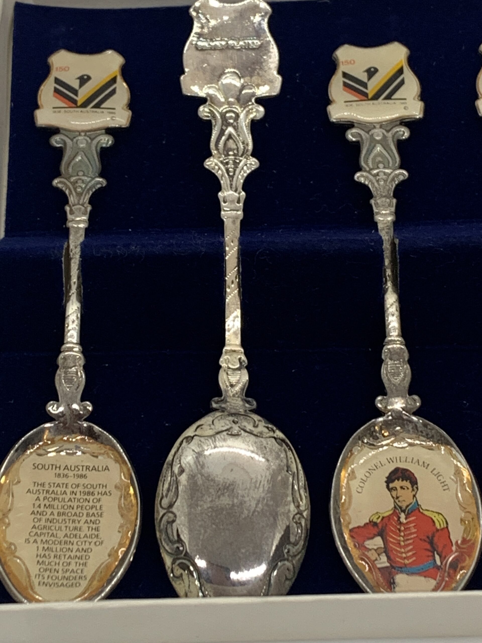 South Australia Bicentenary Commemorative Six Silver Plated Spoon Set ...