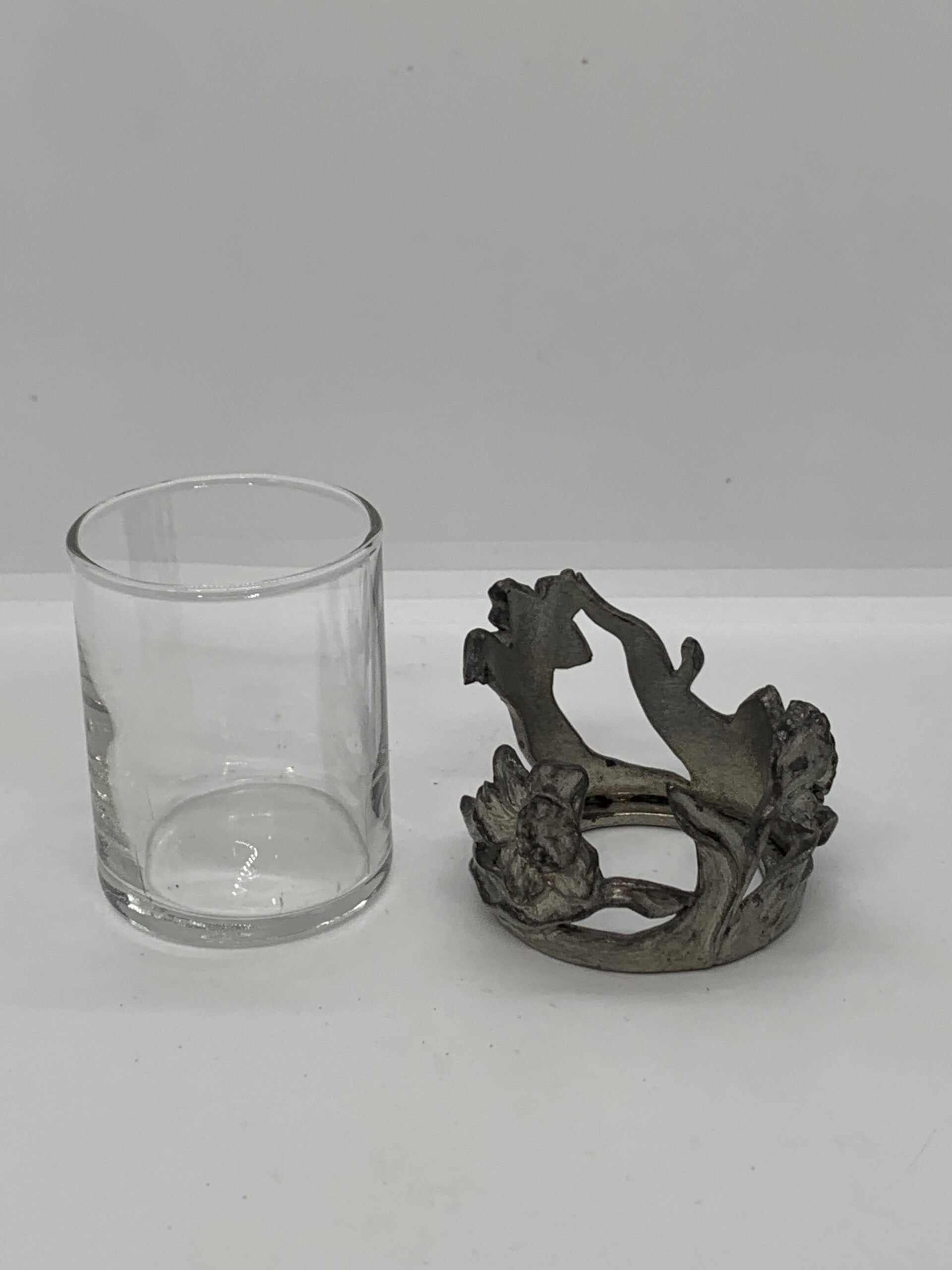 1993 Seagull Canada Pewter Votive 7cm - Vintage Keepsakes