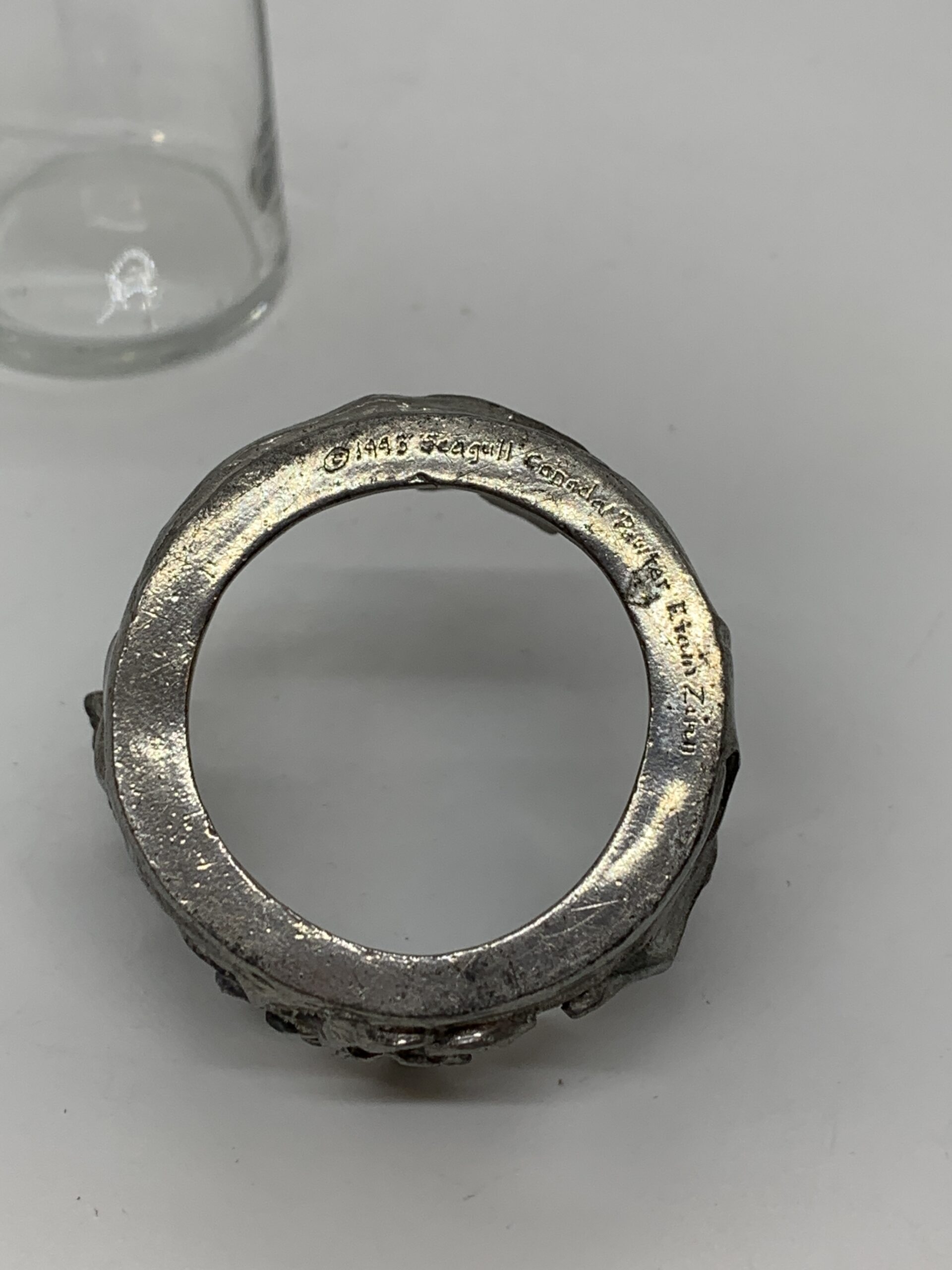 1993 Seagull Canada Pewter Votive 7cm - Vintage Keepsakes