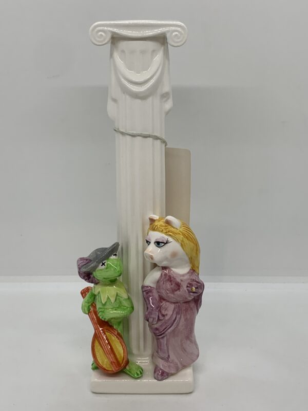 1980s Sigma Muppets Kermit and Miss Piggy Candlestick 24cm - Vintage ...