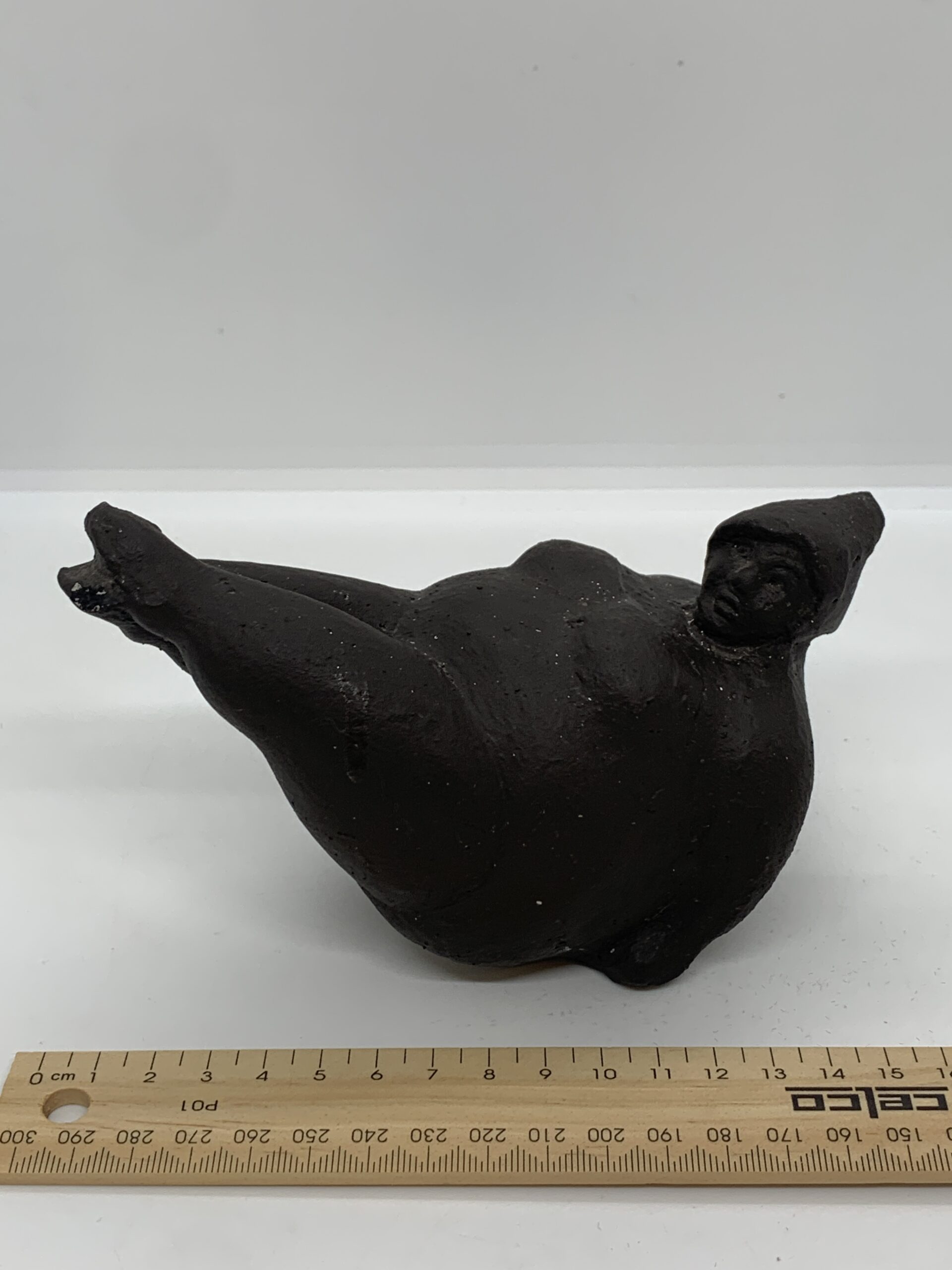 Pottery Reclining Fat Lady 15cm long - Vintage Keepsakes