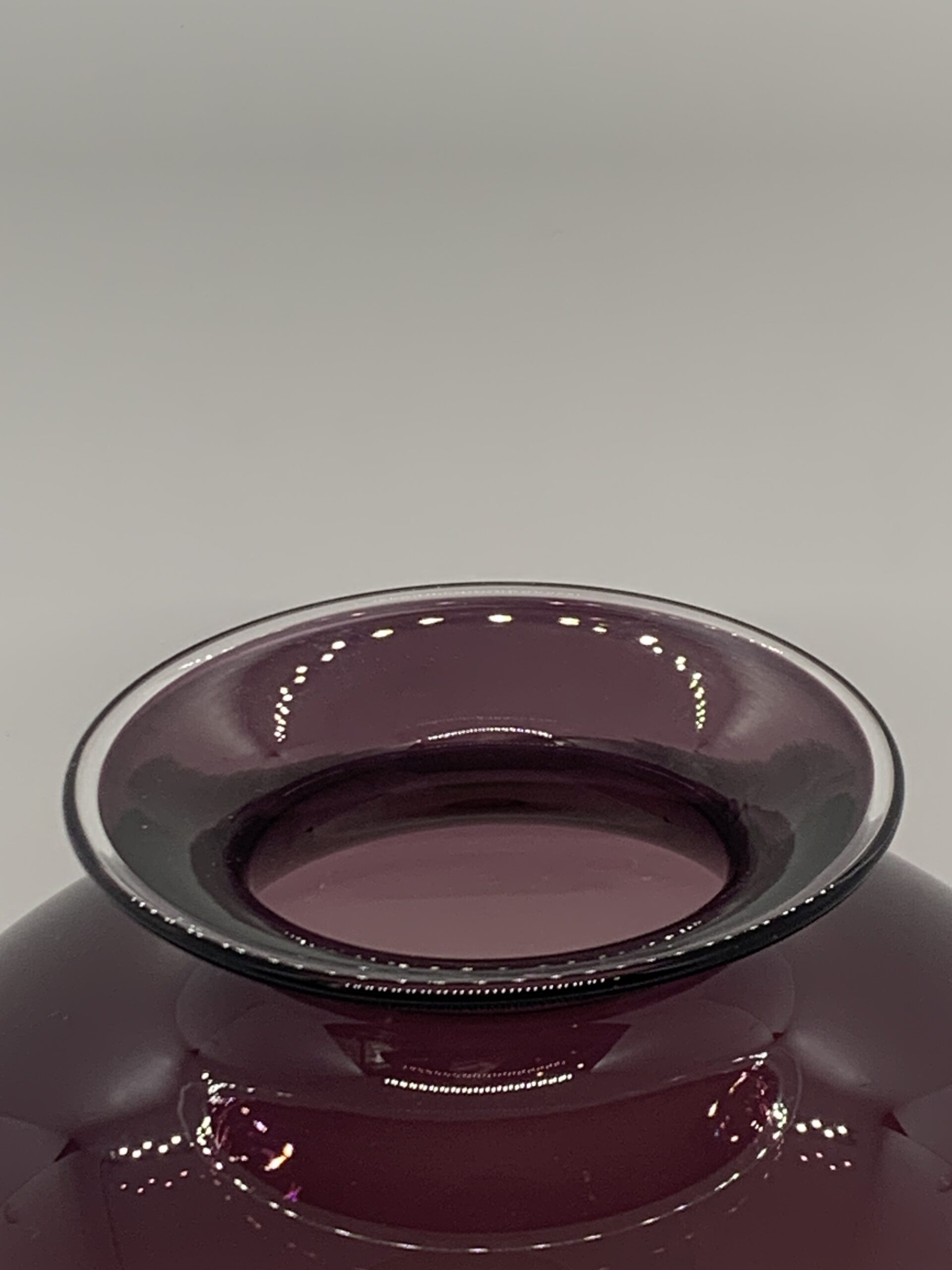 Michael Hook Purple Art Glass Vase 25cm (signed) - Vintage Keepsakes