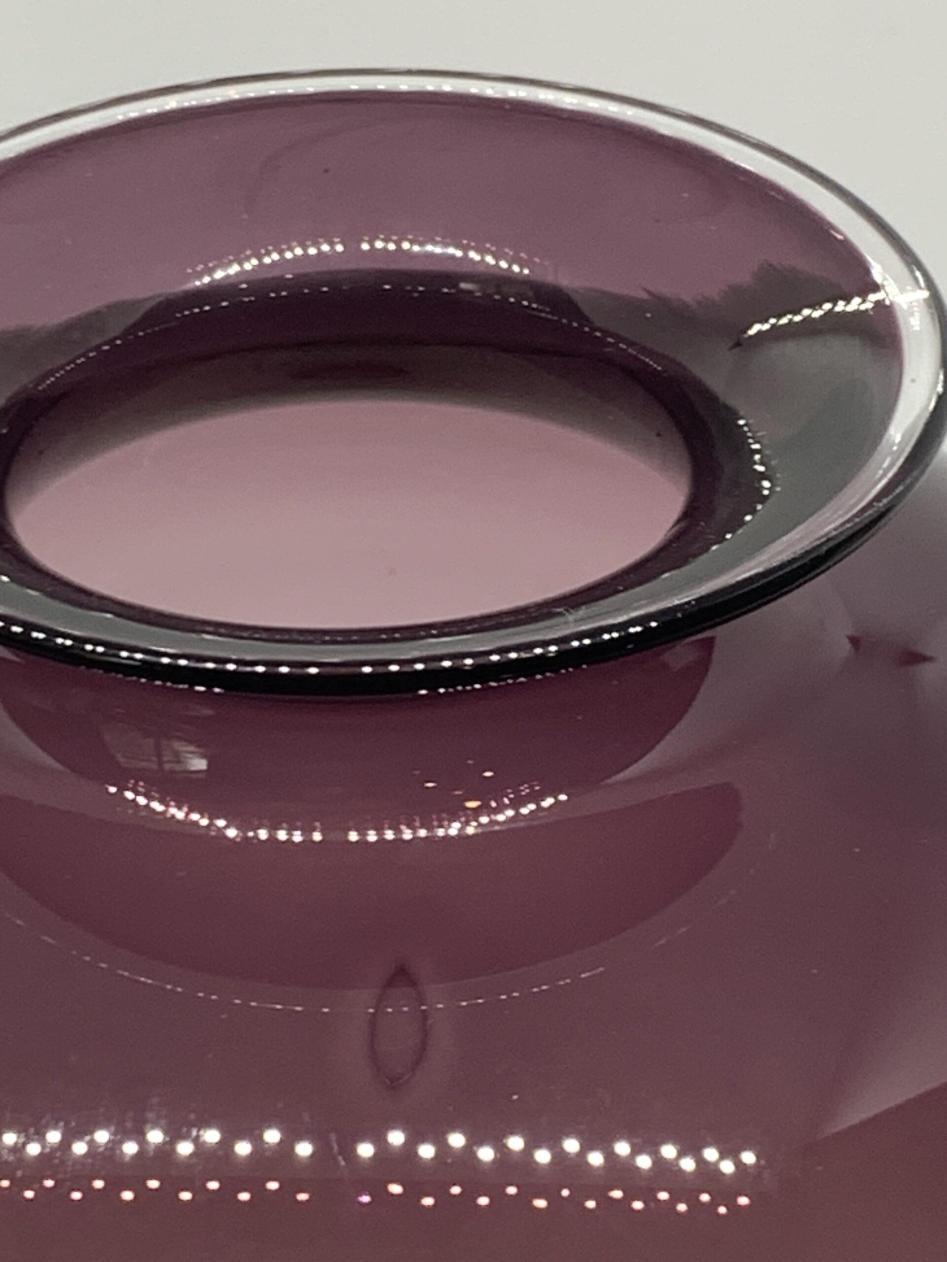 Michael Hook Purple Art Glass Vase 25cm (signed) - Vintage Keepsakes