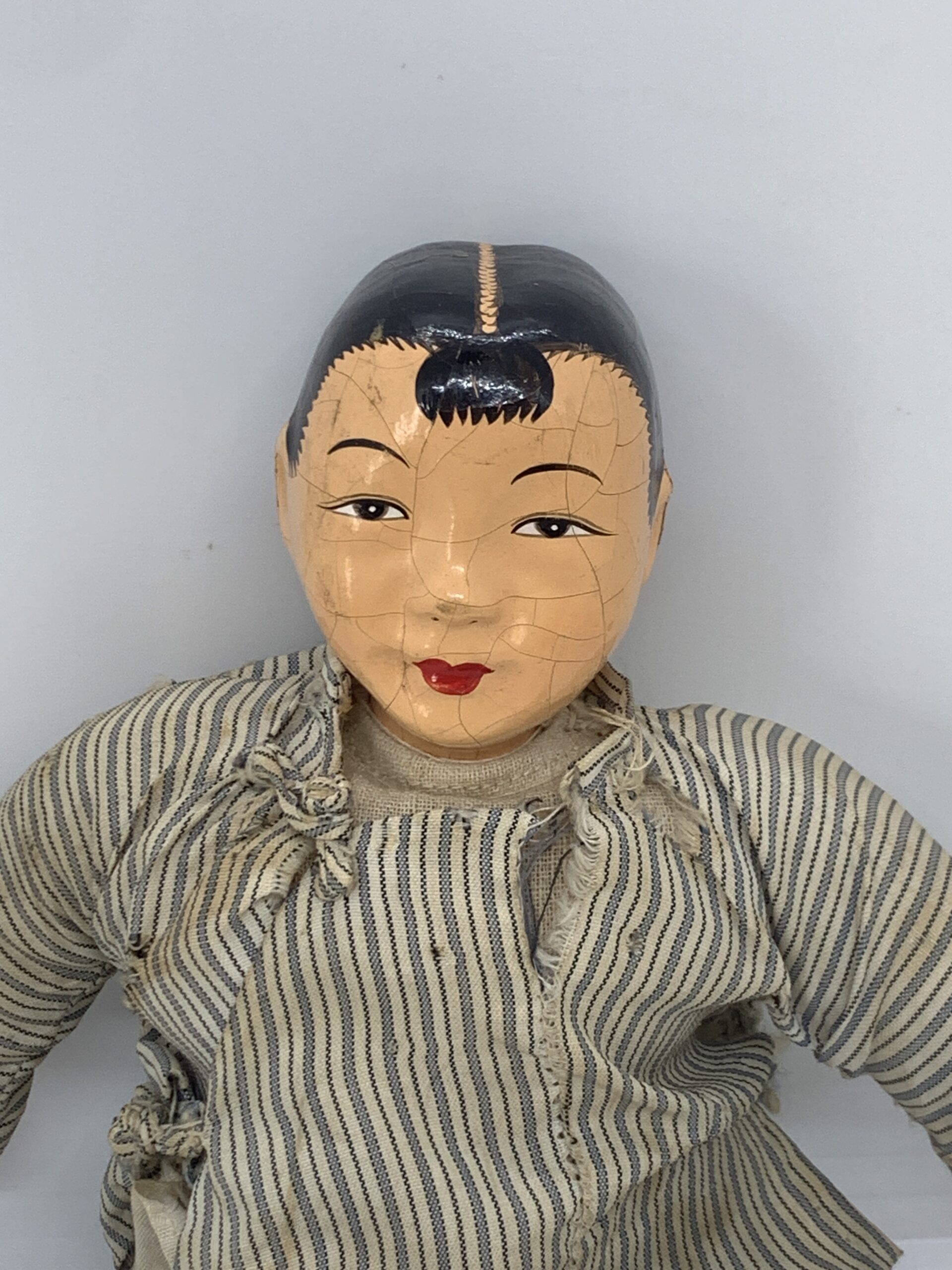 Vintage Oriental Doll - Composition and Cloth Doll - 22cm - Vintage ...