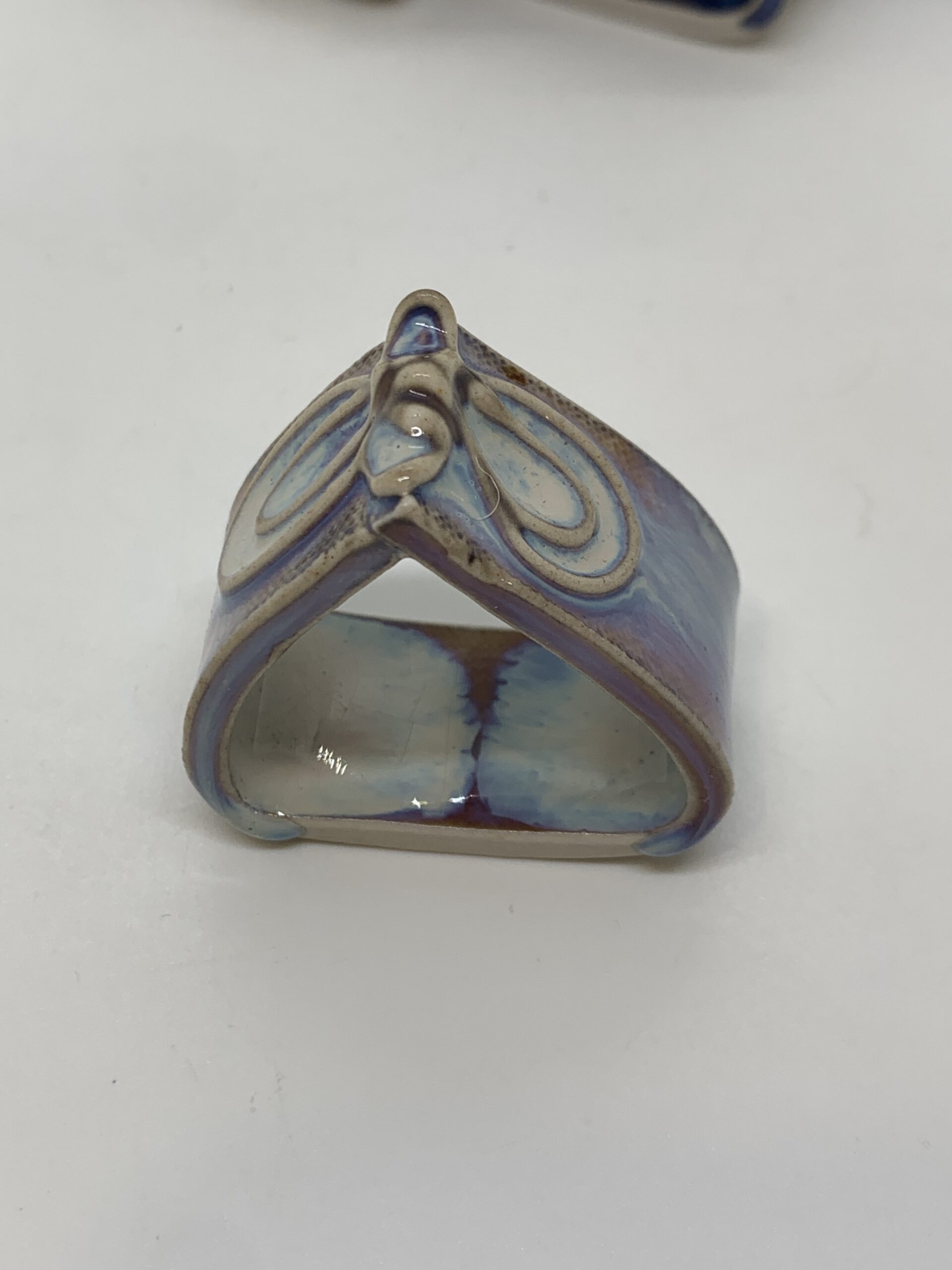 Set of Six Pottery Napkin Rings 5cm high - Vintage Keepsakes