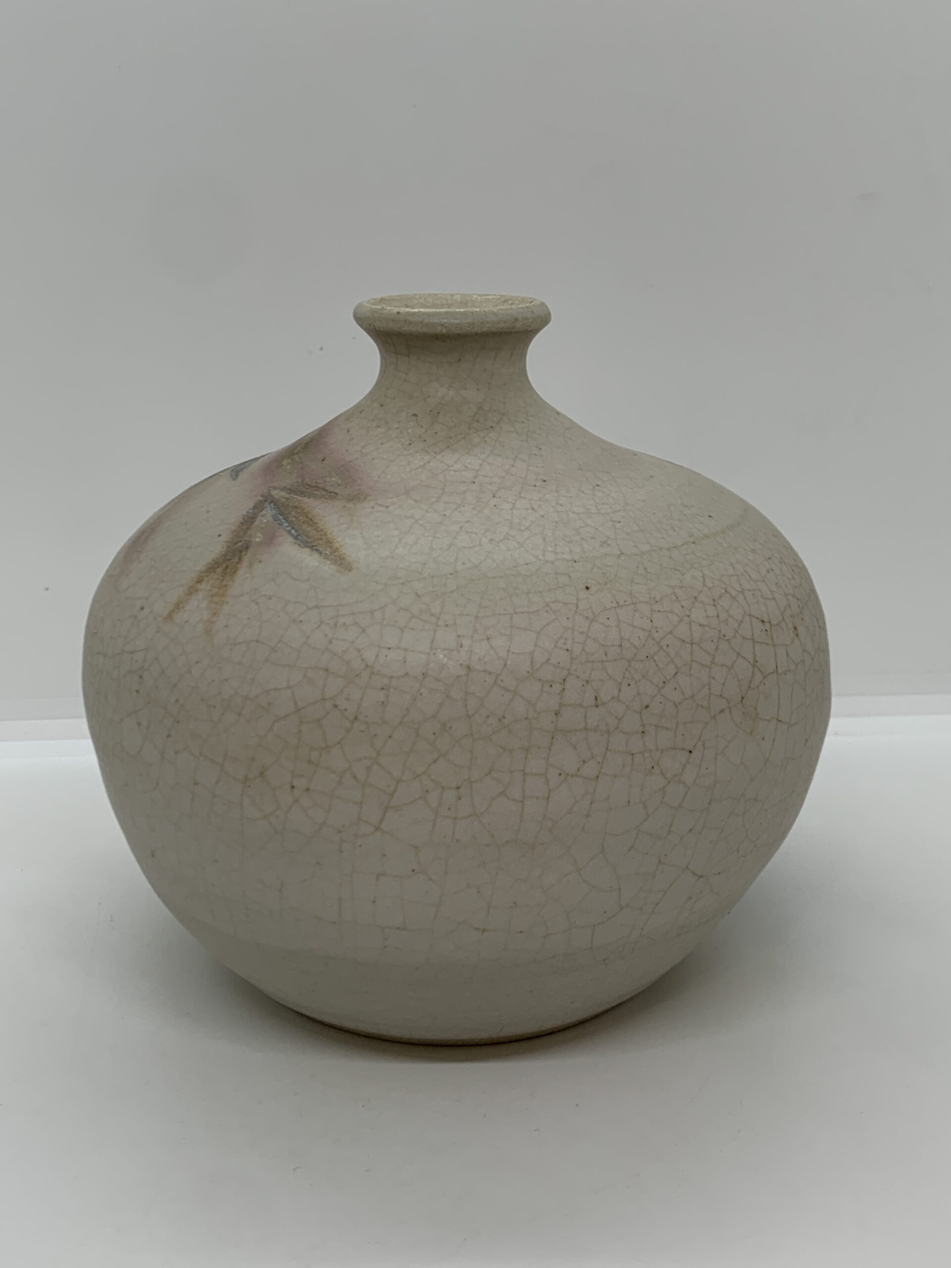 Bruce Morrow Australian Pottery Wide Vase (stamped BM) 13cm high ...