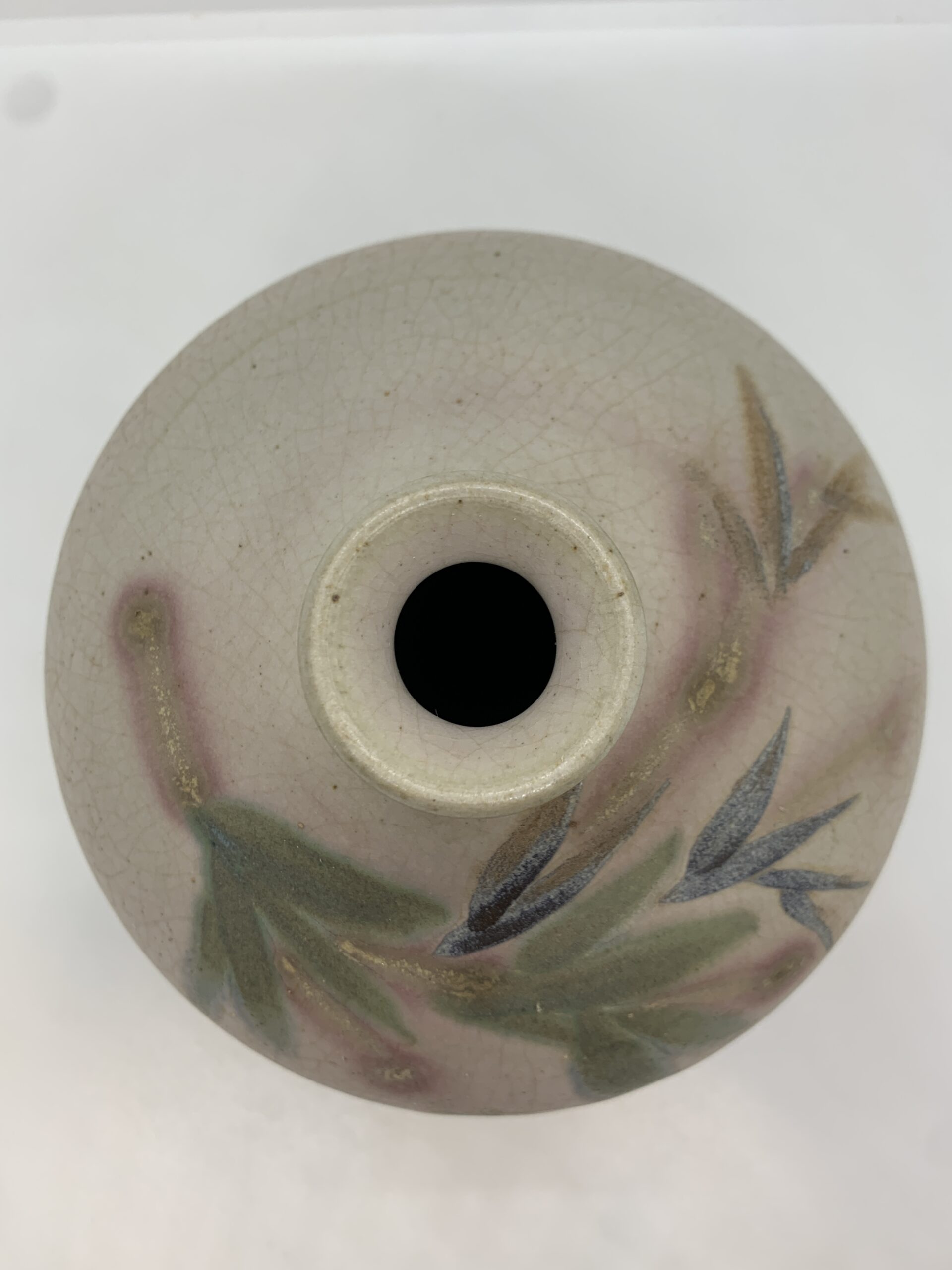Bruce Morrow Australian Pottery Wide Vase (stamped BM) 13cm high ...