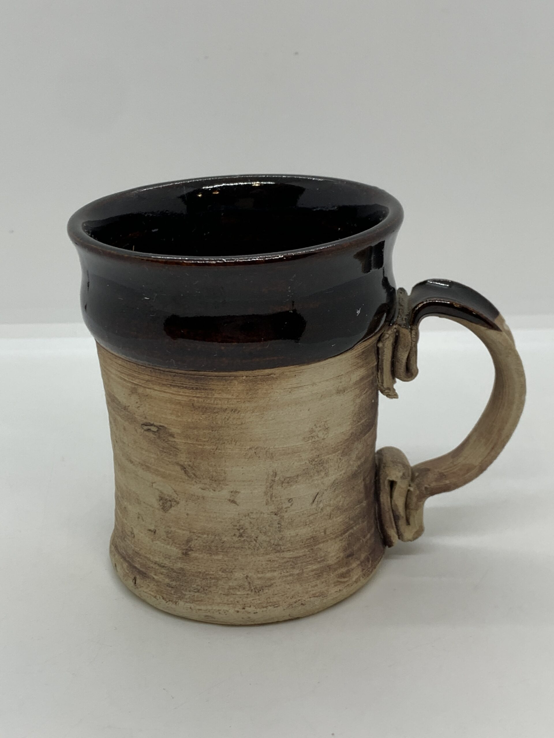 Pottery with Devil Faced Design Mug (incised mark to bottom) 10cm ...
