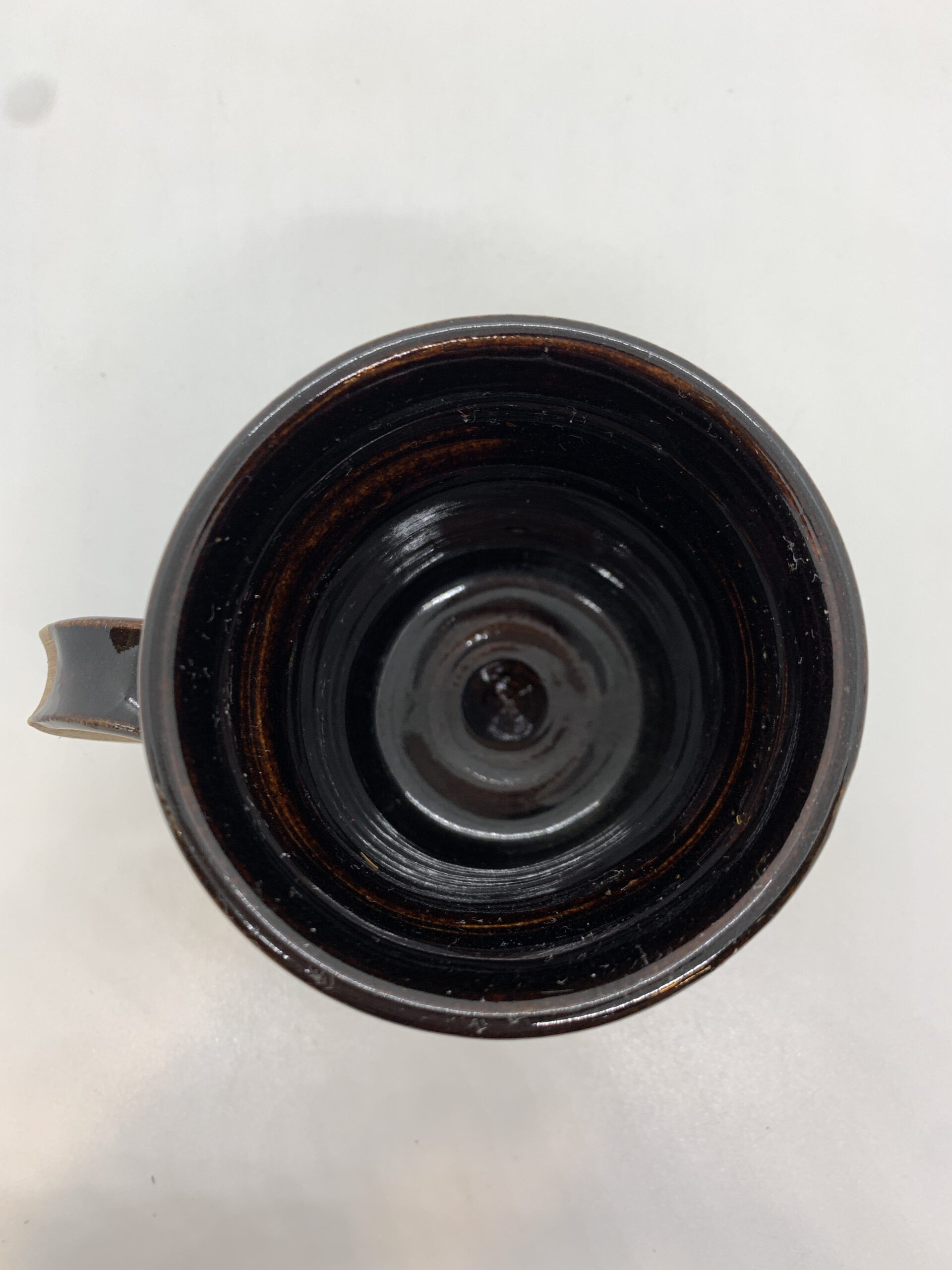 Pottery with Devil Faced Design Mug (incised mark to bottom) 10cm ...