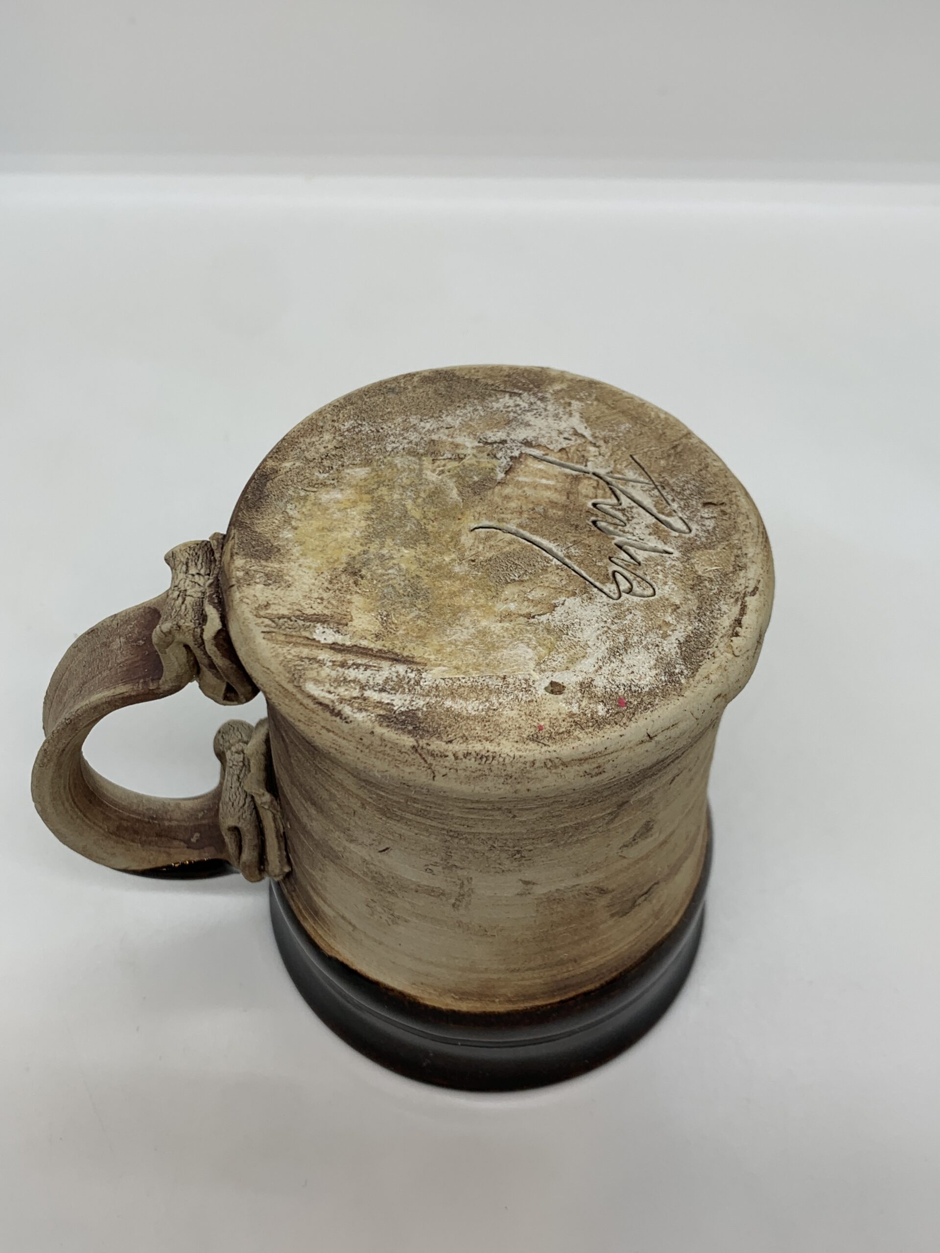 Pottery with Devil Faced Design Mug (incised mark to bottom) 10cm ...