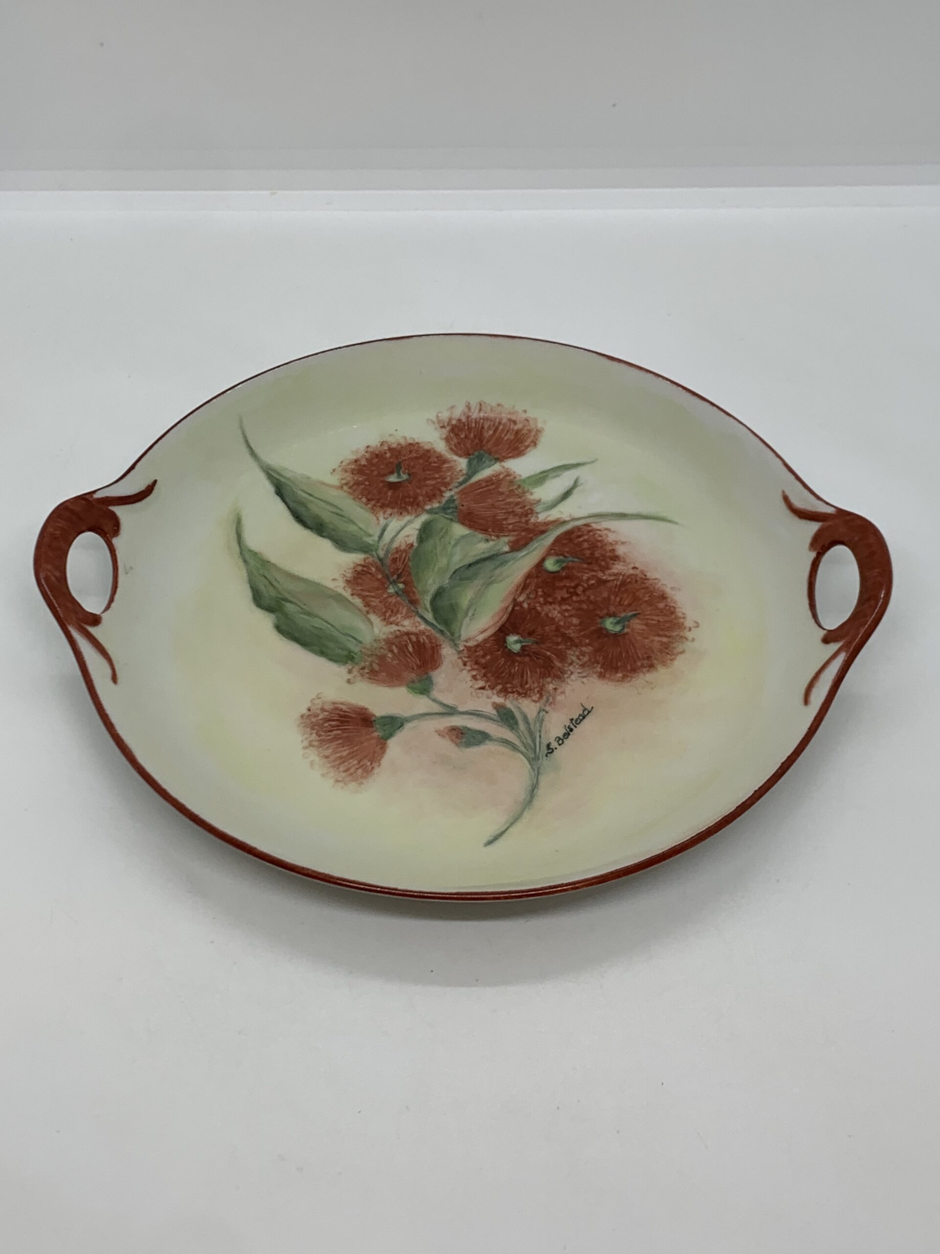 Vintage Handpainted by S Belstead Flowering Gum Plate 18cm - Vintage ...