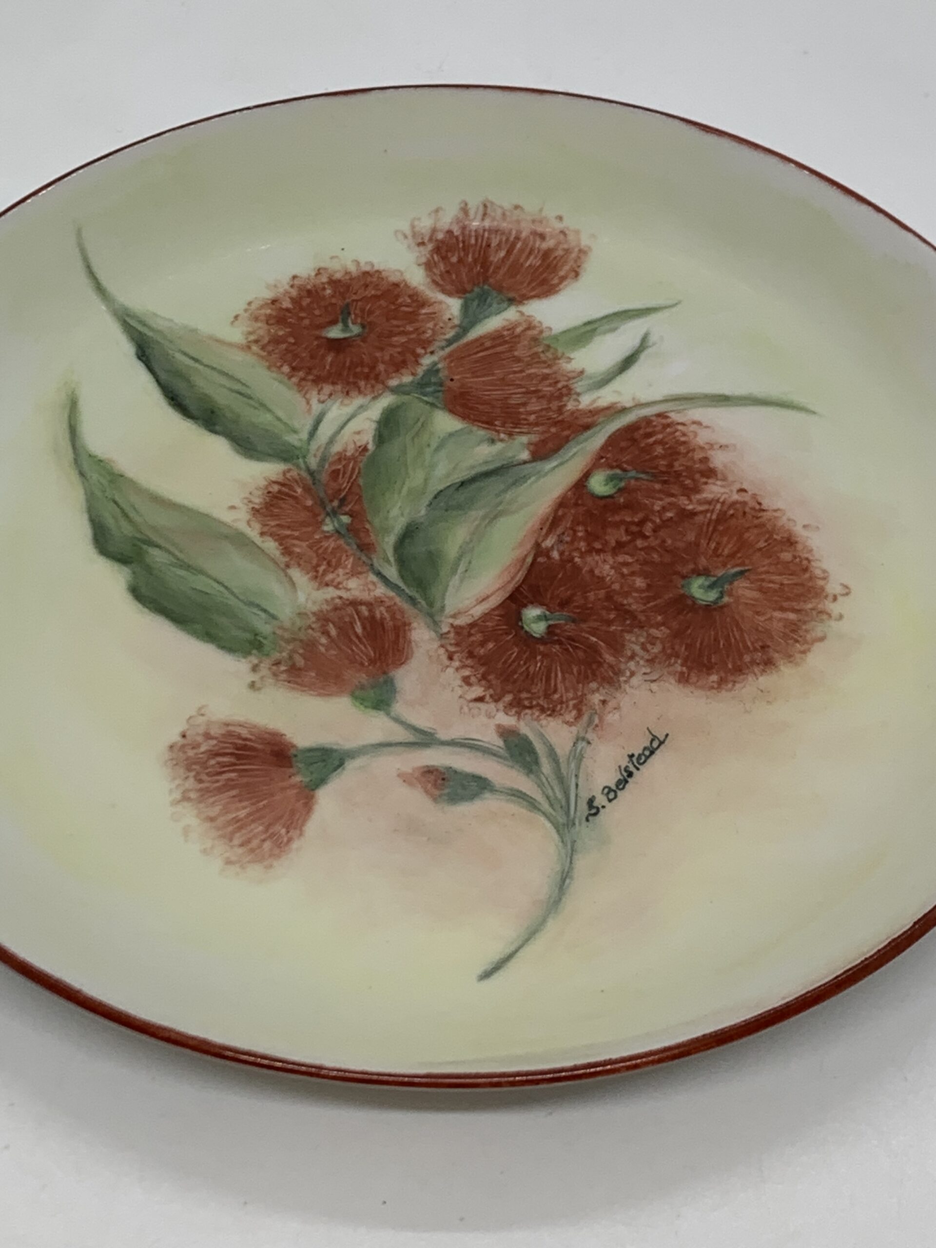 Vintage Handpainted by S Belstead Flowering Gum Plate 18cm - Vintage ...