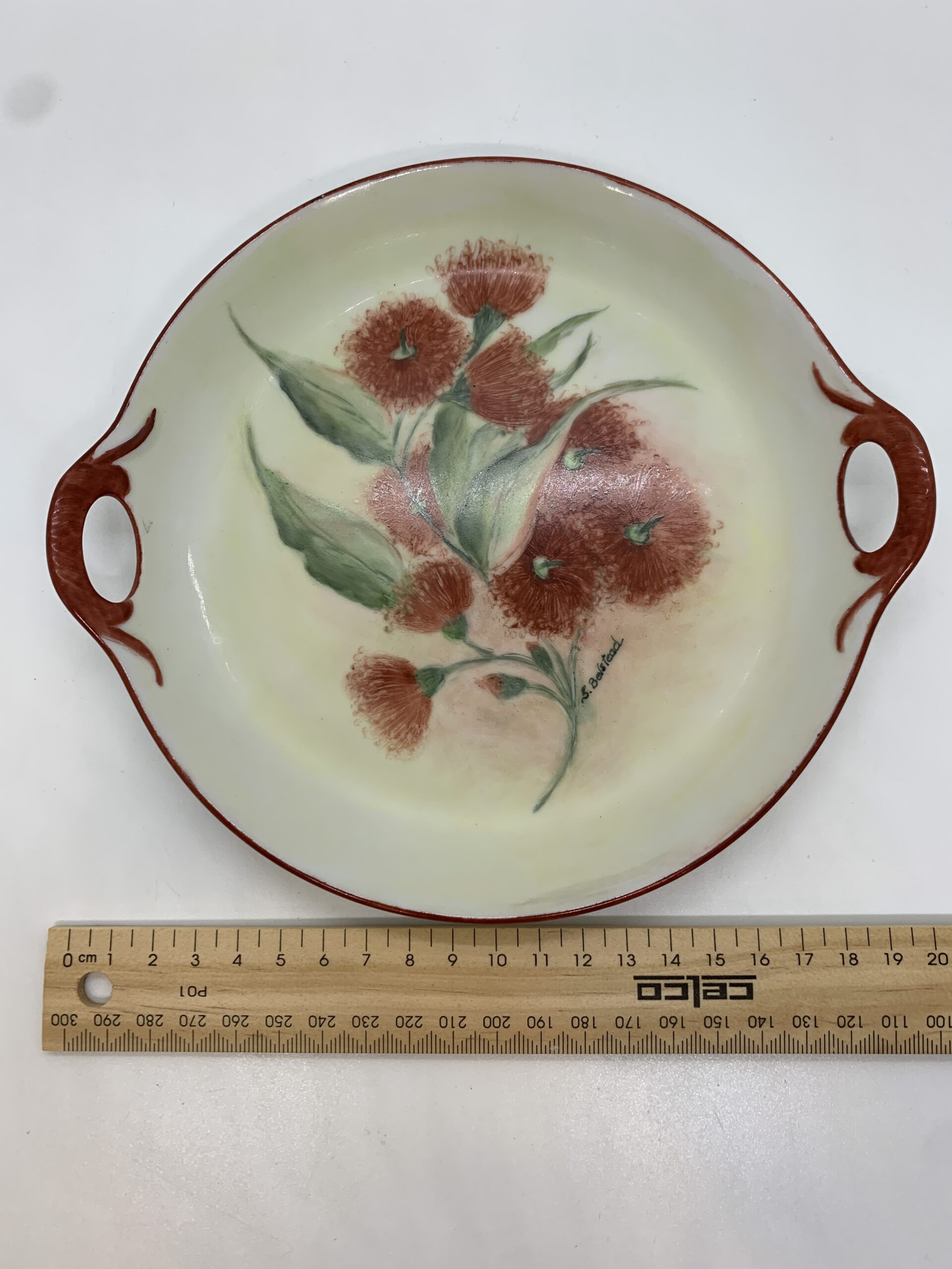 Vintage Handpainted by S Belstead Flowering Gum Plate 18cm - Vintage ...