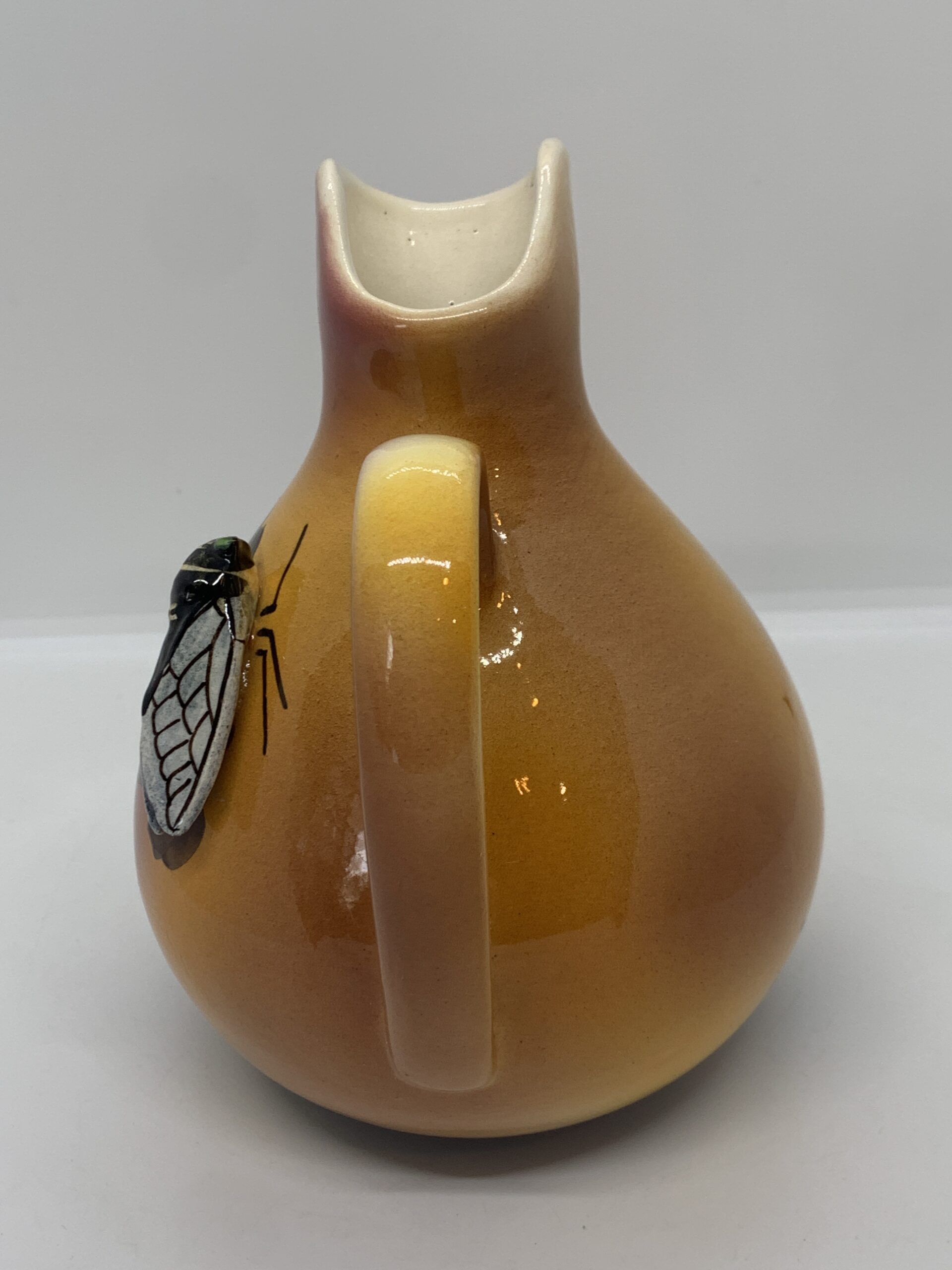 Vintage Sicard Cicada Pottery Jug or Pitcher 16cm - Vintage Keepsakes