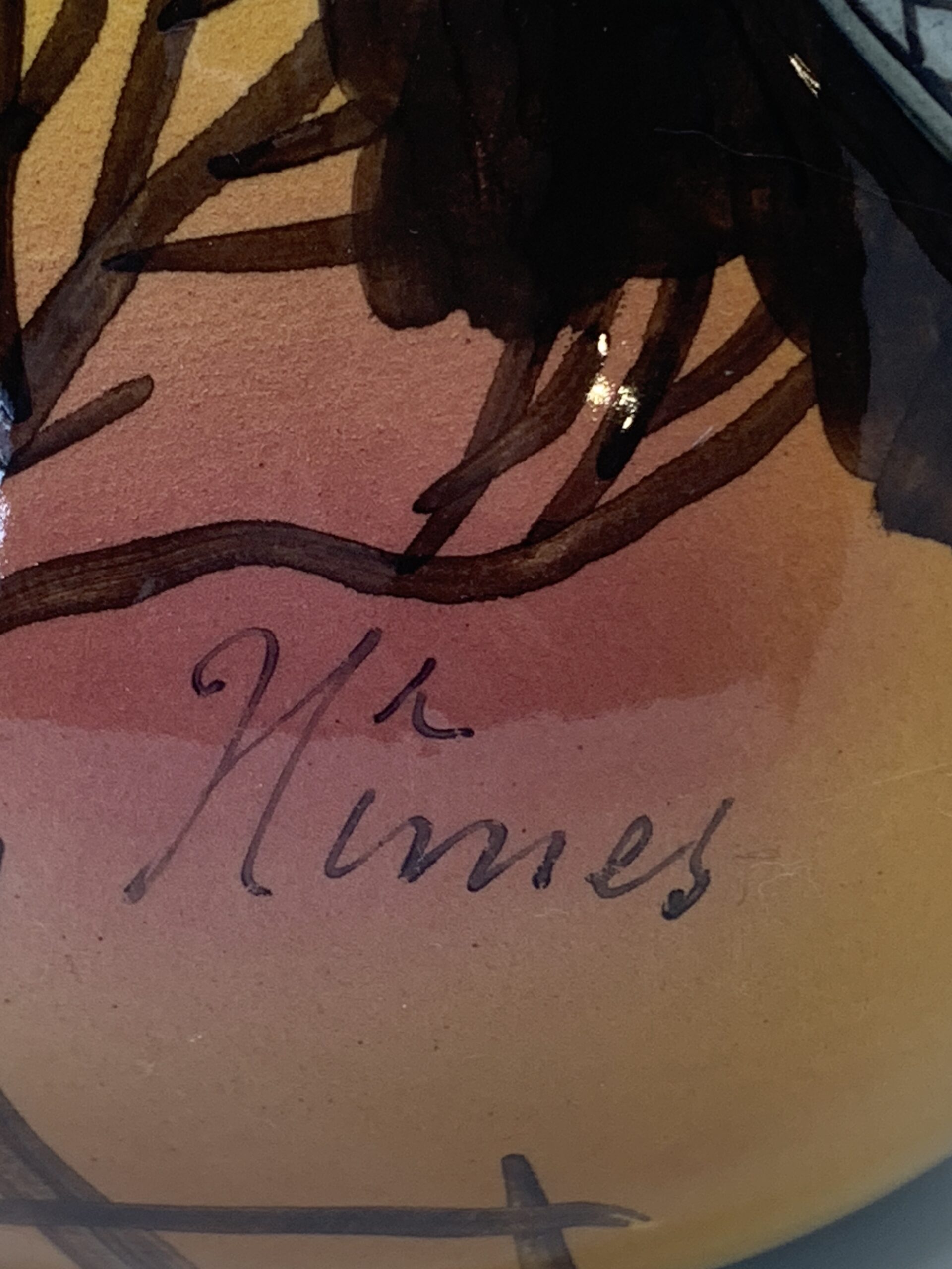 Vintage Sicard Cicada Pottery Jug or Pitcher 16cm - Vintage Keepsakes