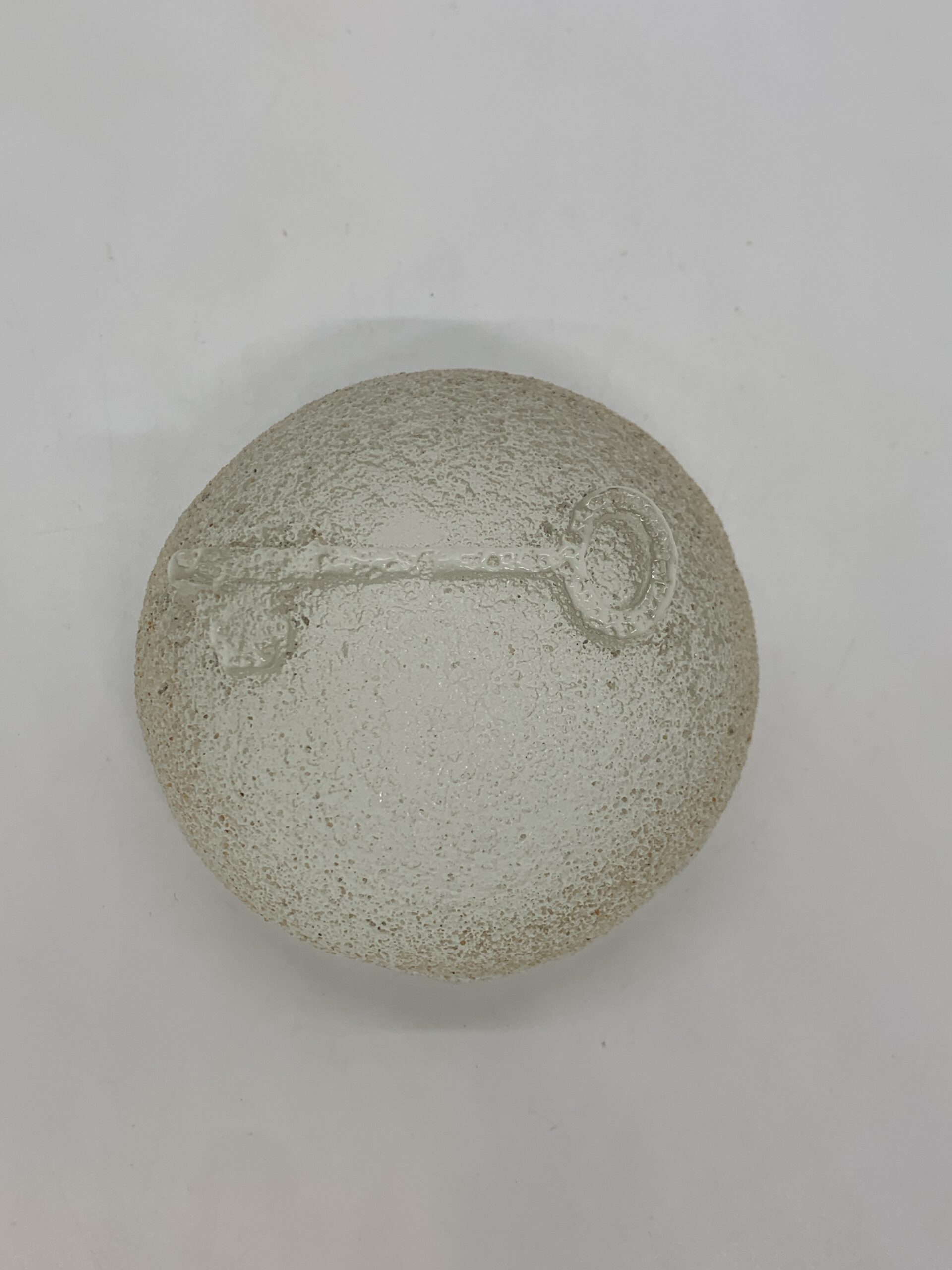 Frosted Paperweight with Impressed Key 6cm - Vintage Keepsakes