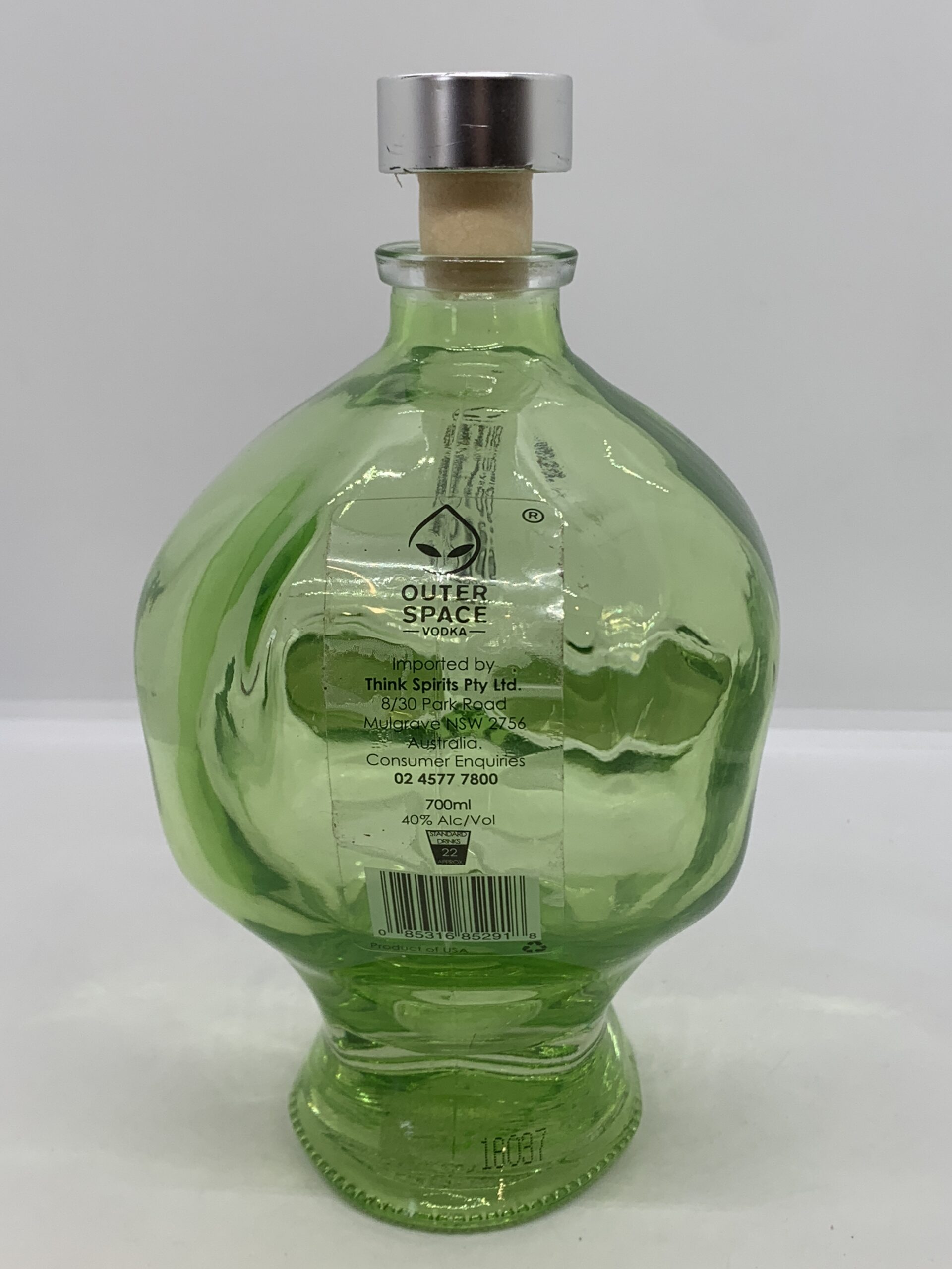 Outer Space Alien Vodka Bottle (Empty) 19cm - Vintage Keepsakes
