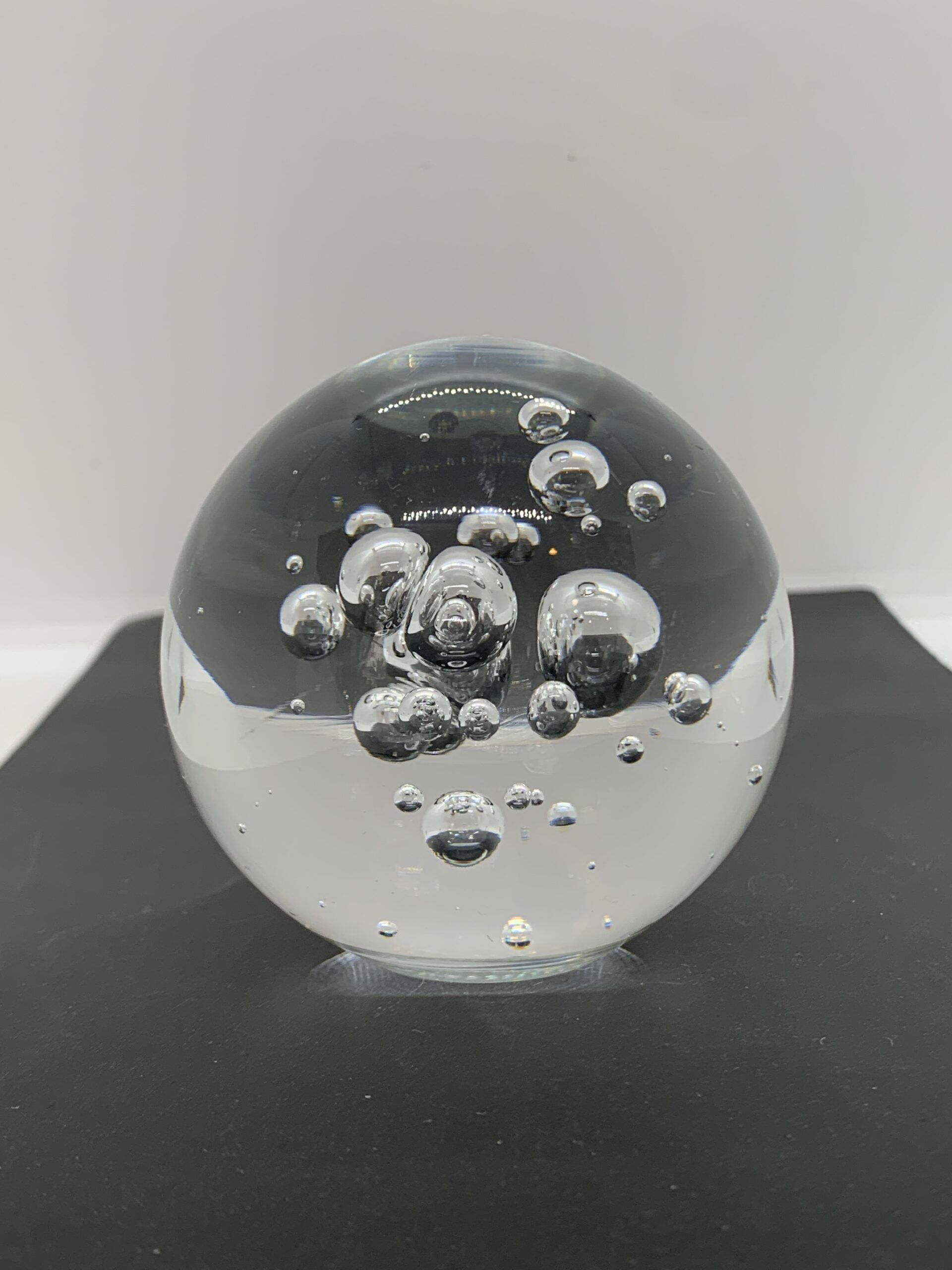 Pukeberg (Sweden) Clear Clustered Bubble Paperweight 7cm - Vintage ...