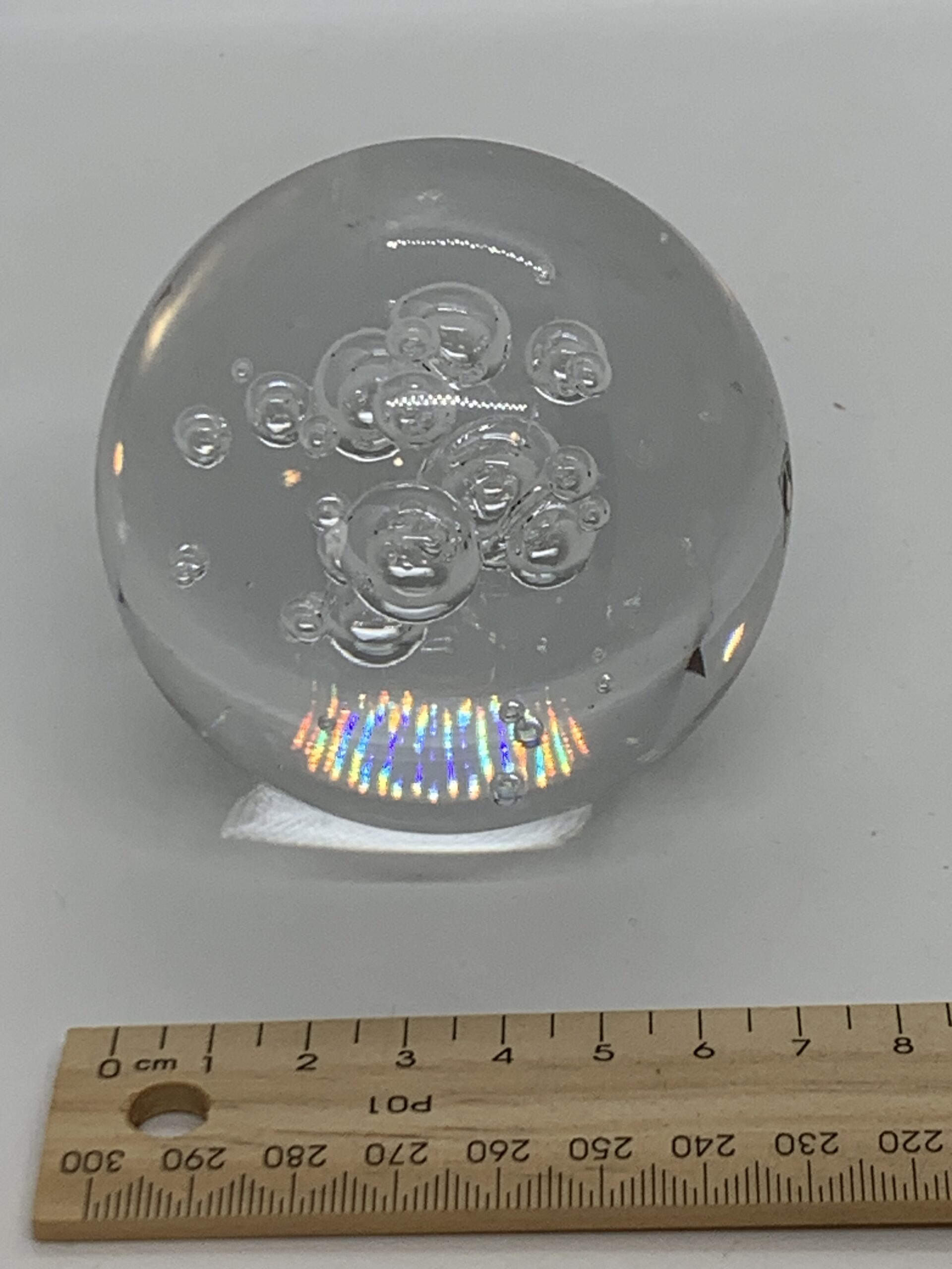 Pukeberg (Sweden) Clear Clustered Bubble Paperweight 7cm - Vintage ...