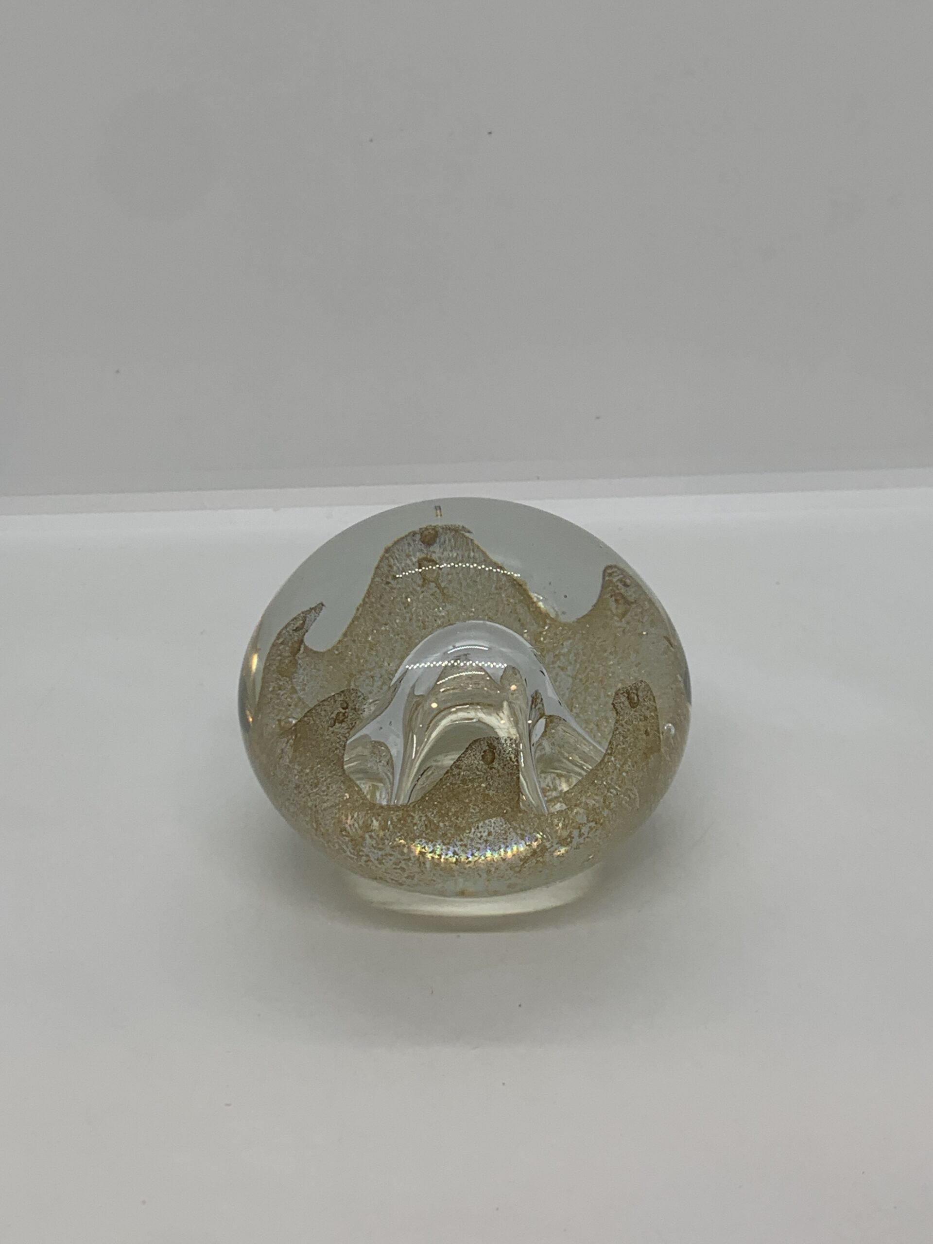 Vintage Star Shaped Bubble with Gold Coloured Dust Paperweight 7cm ...