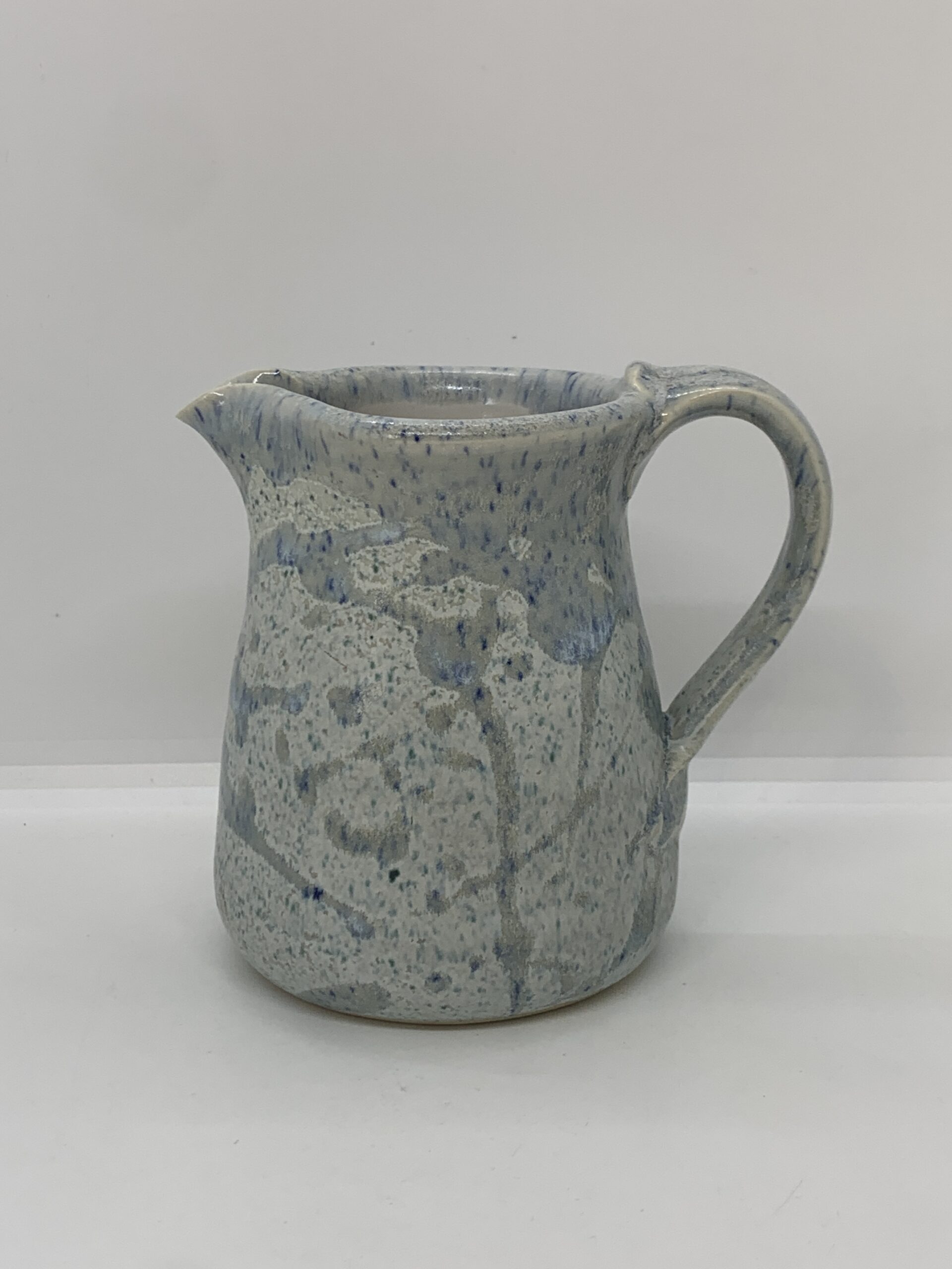 Kevin Boyd Australian Pottery Blue Mottled Jug 13cm - chip to spout ...