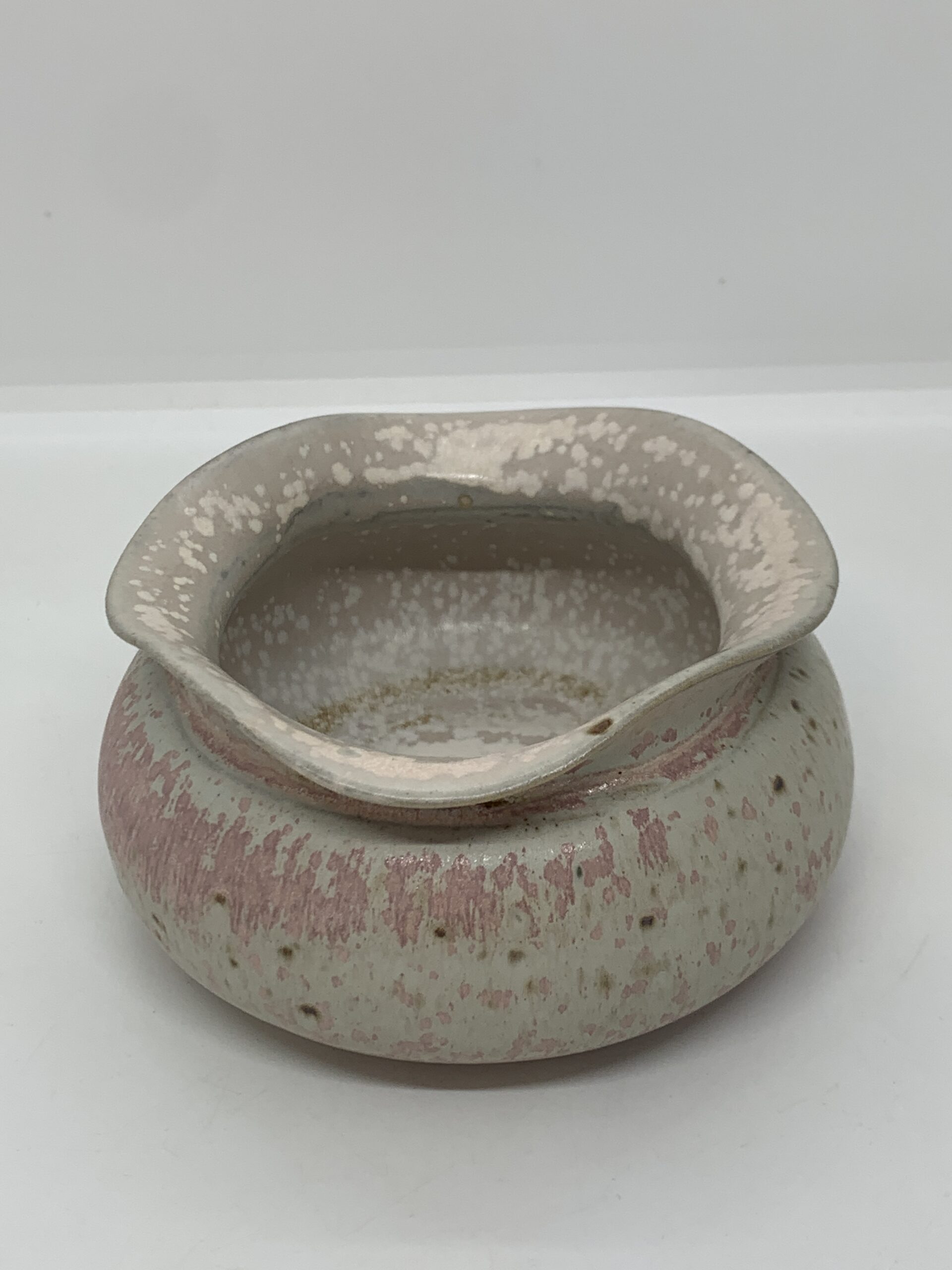 Kevin Boyd Australian Pottery Pink and blue wavy top bowl 12cm - signed ...